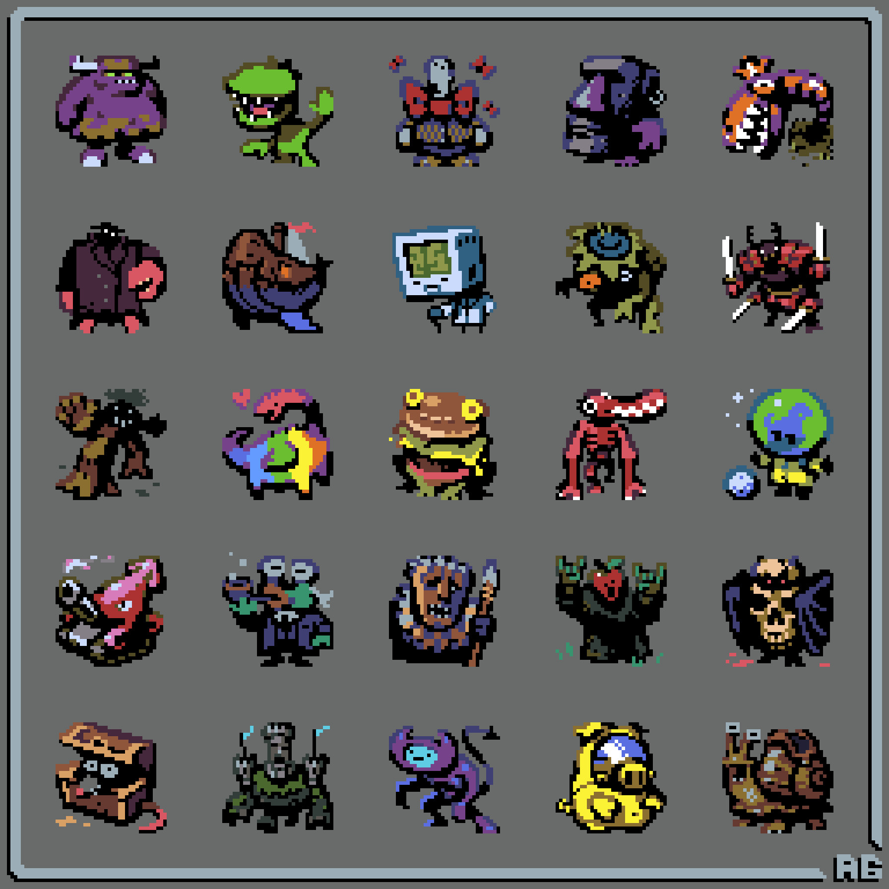 ArtStation - Pixelart Character Sheets