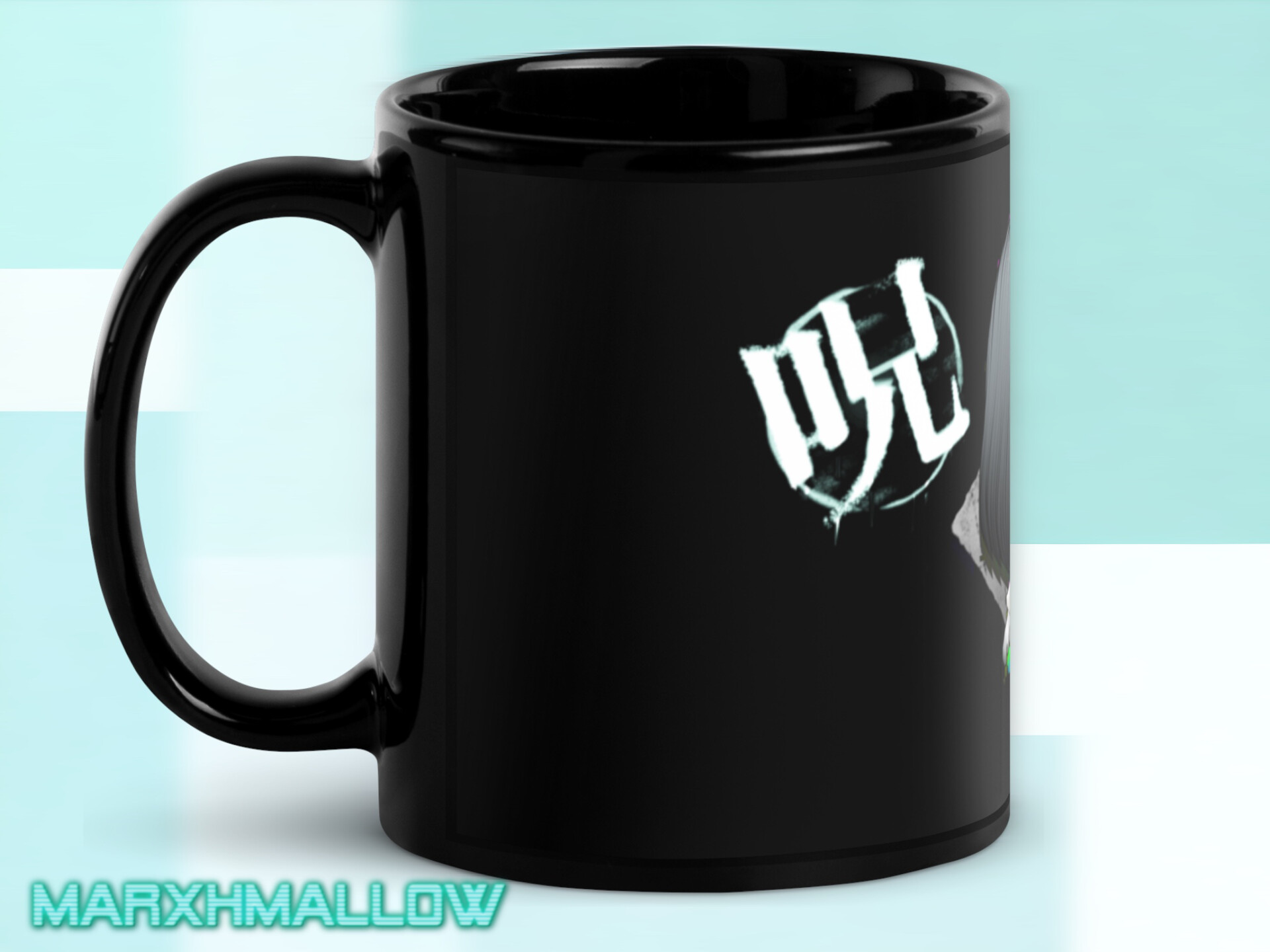 Marxhmallow - Kawaii Sadako Chibi Coffee Cup Render Mockup