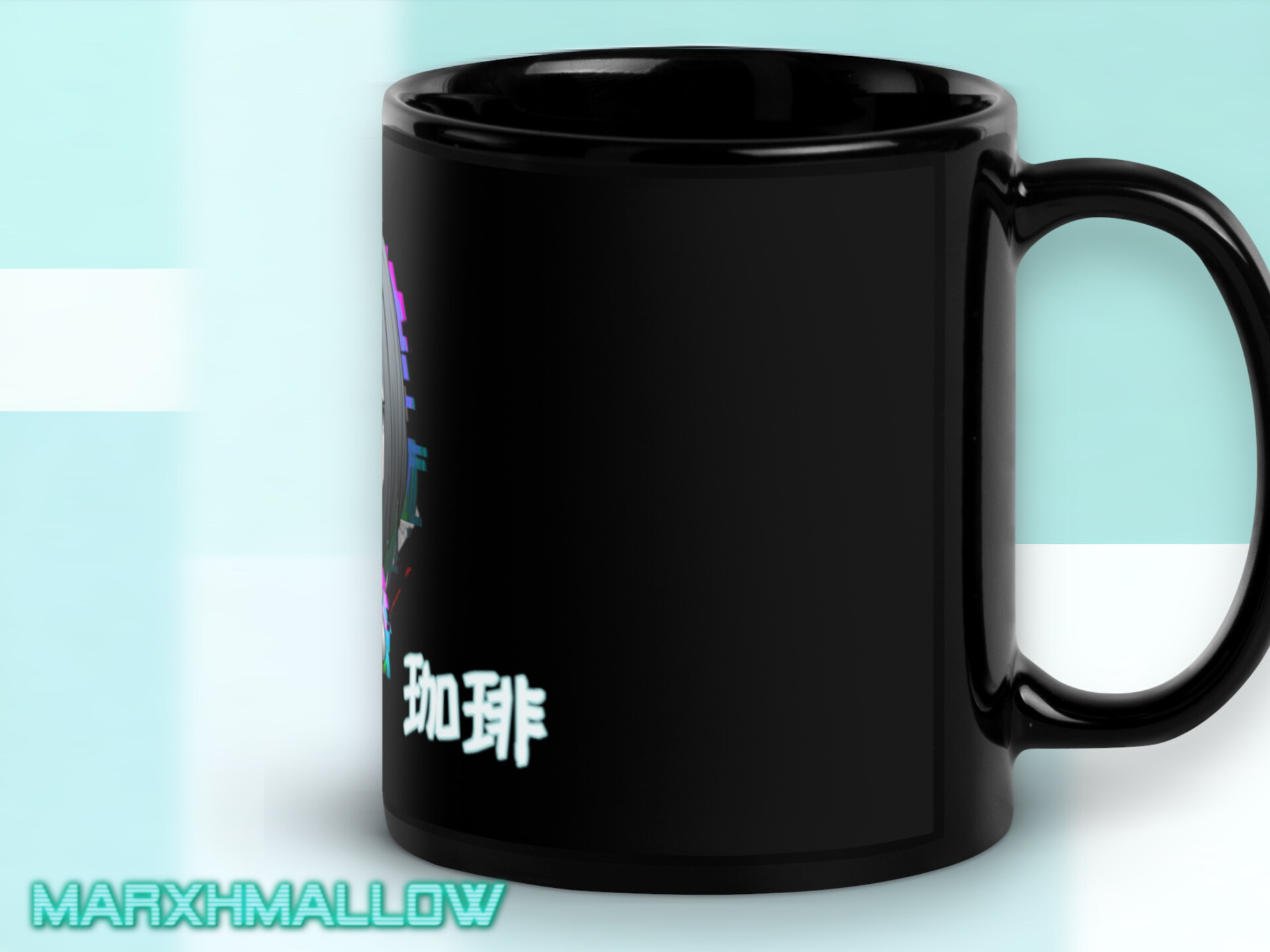 Marxhmallow - Kawaii Sadako Chibi Coffee Cup Render Mockup