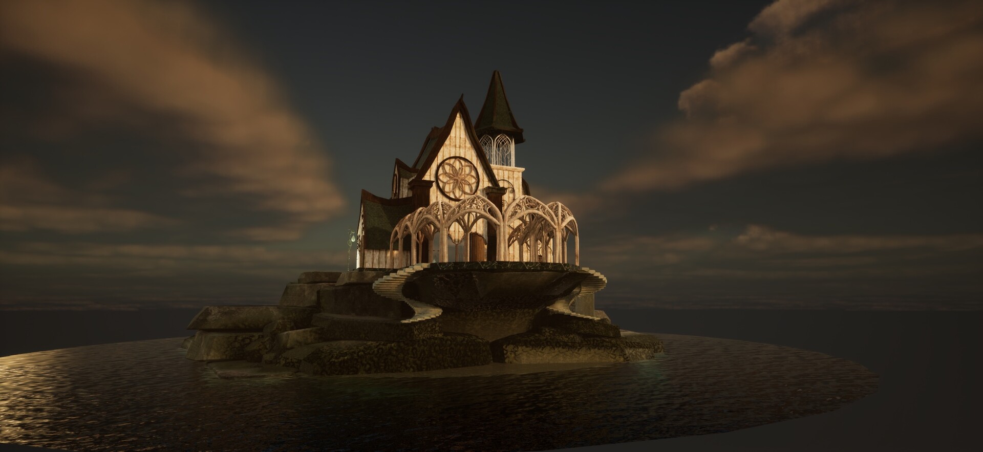 ArtStation - Elvish forest temple