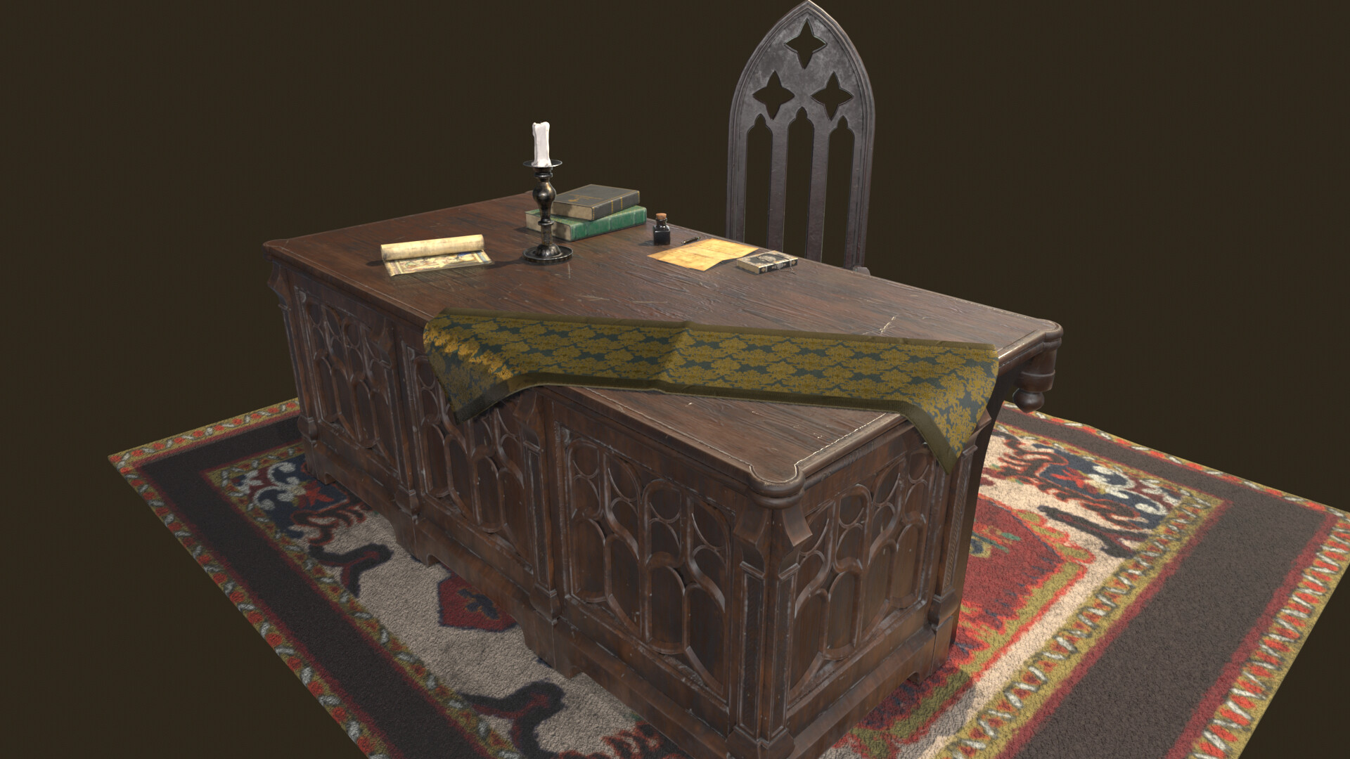 ArtStation - Father's Desk (Created for portfolio)