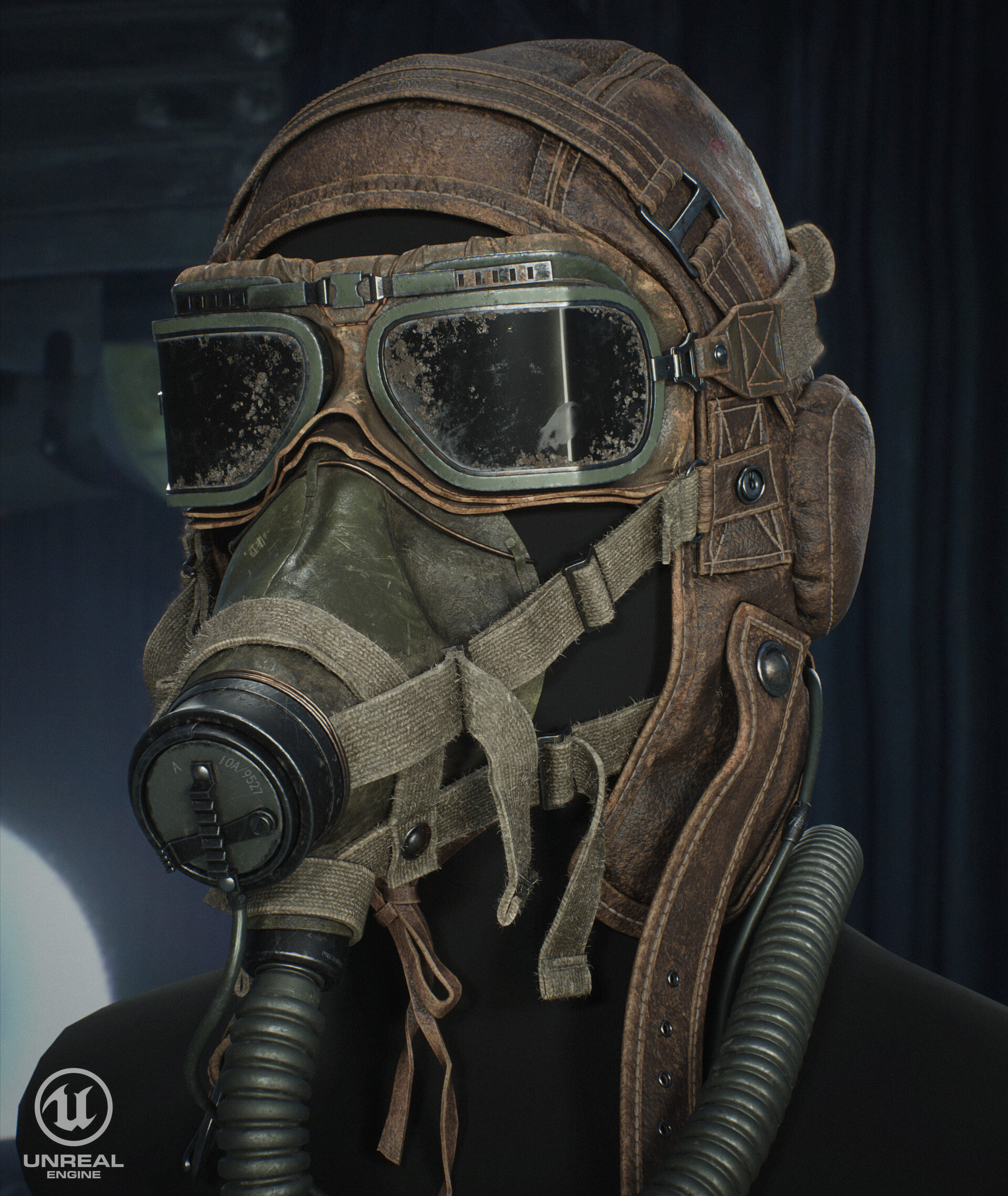 Games Artist - Old Pilot Mask - Prop Breakdown - Zhao Hui