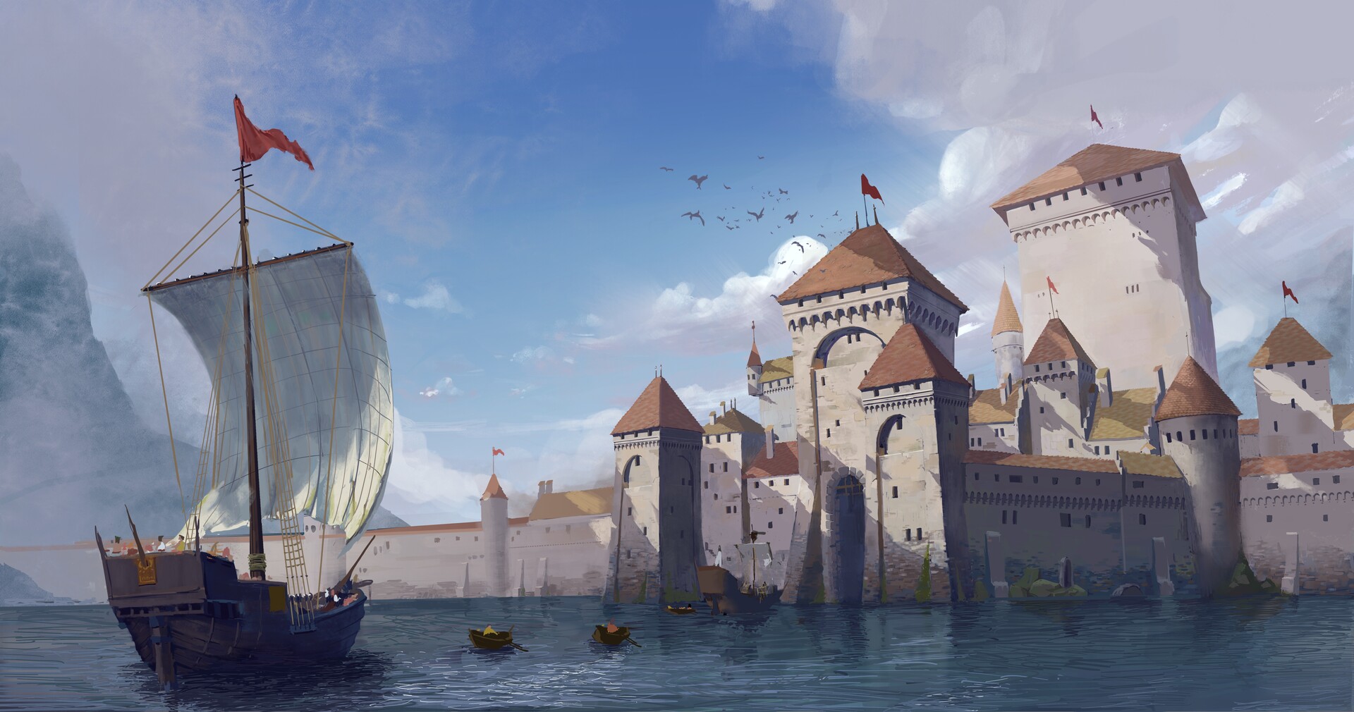 ArtStation - Chillion Castle on a Bridge