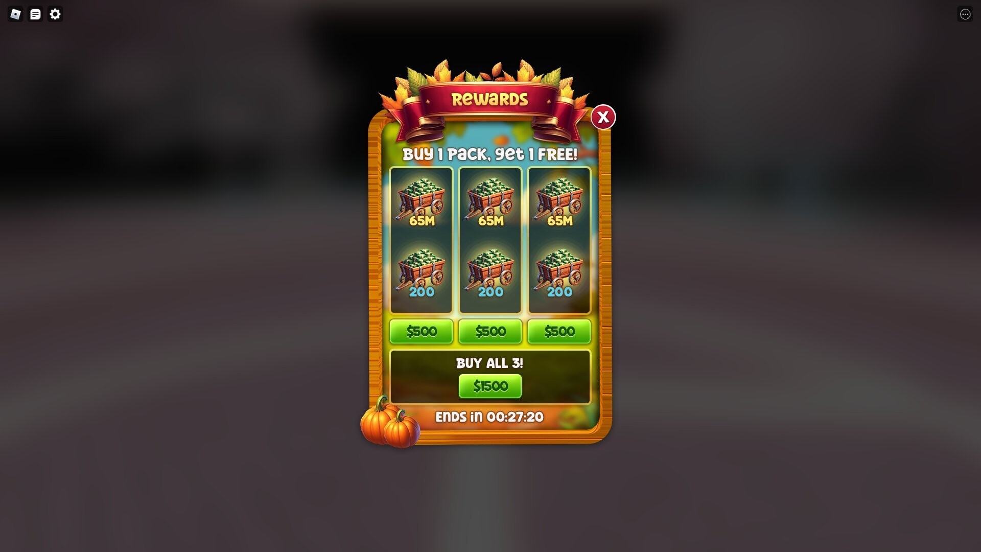 ArtStation - Roblox Thanksgiving Login Reward UI