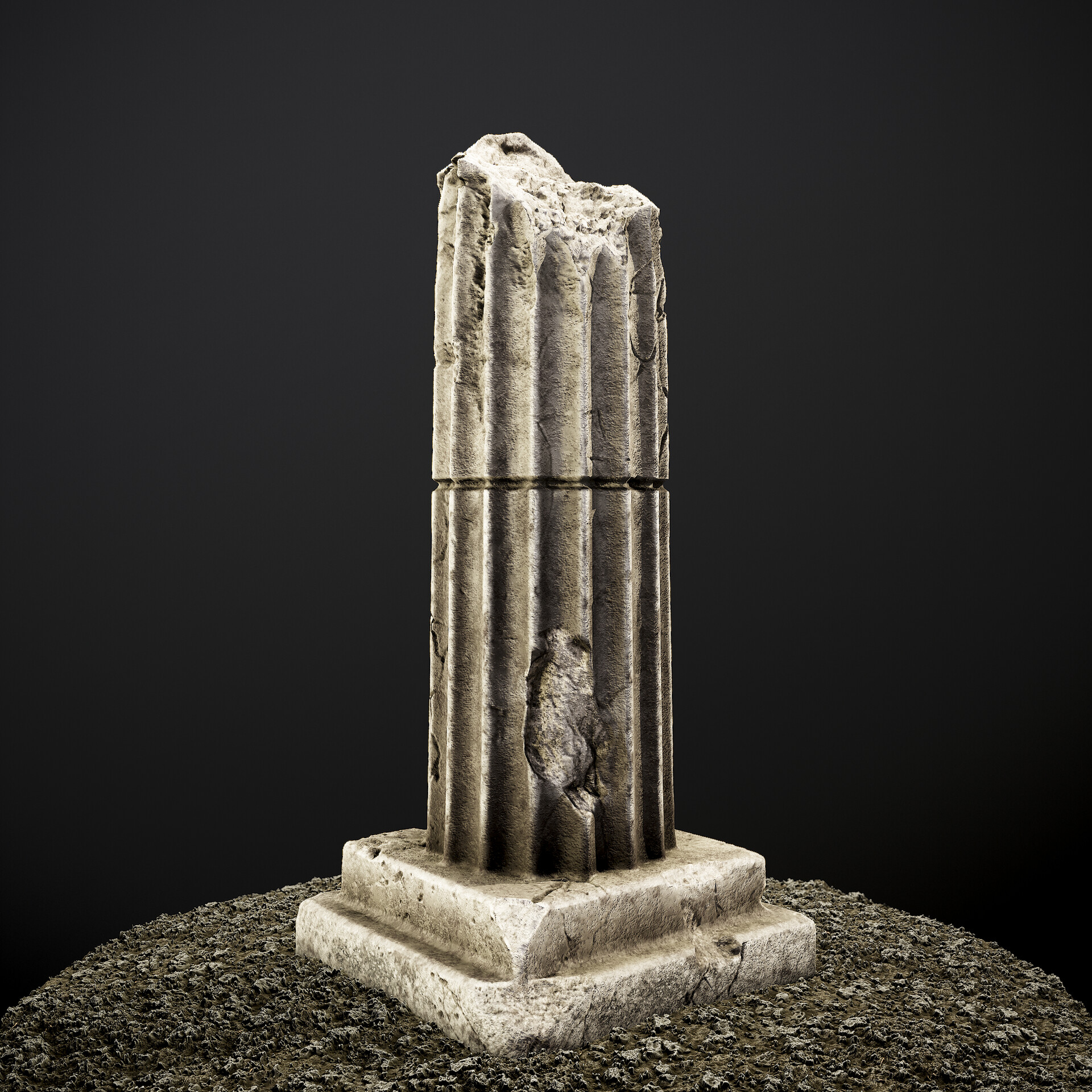 ArtStation - Stylized ruin column