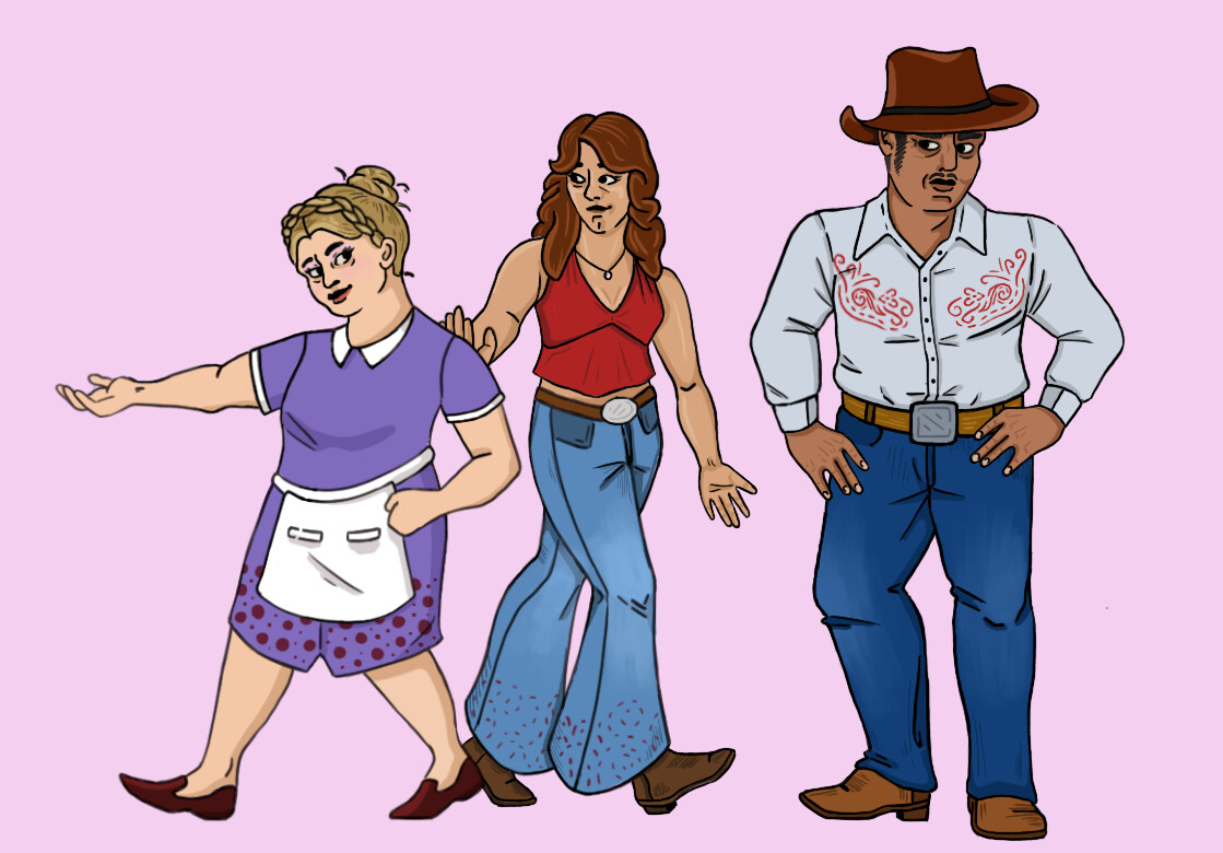 ArtStation - Western Trio Character Design