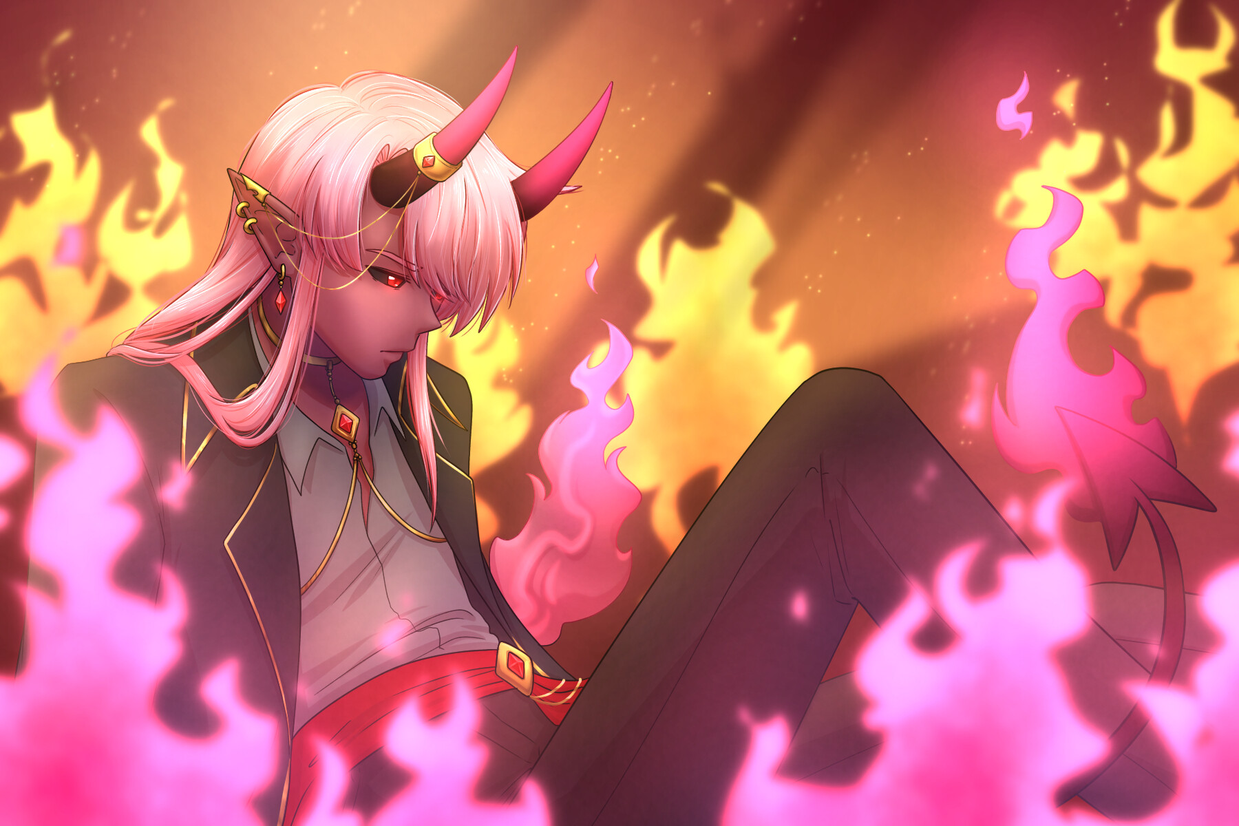 ArtStation - Demon From an Infernal Flame