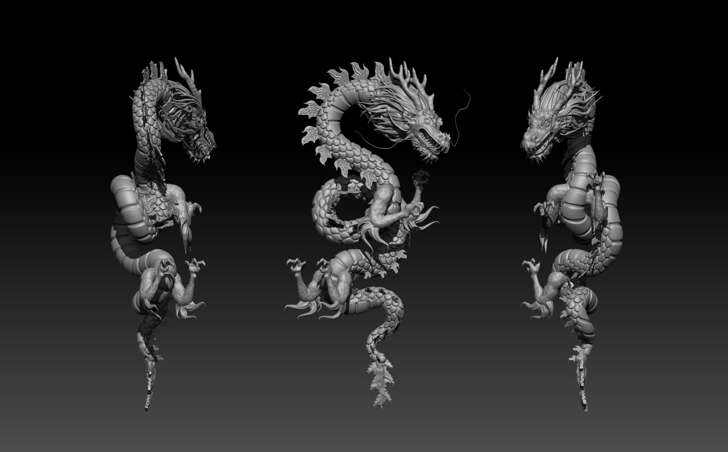 ArtStation - Chinese Dragon 3d sculpting