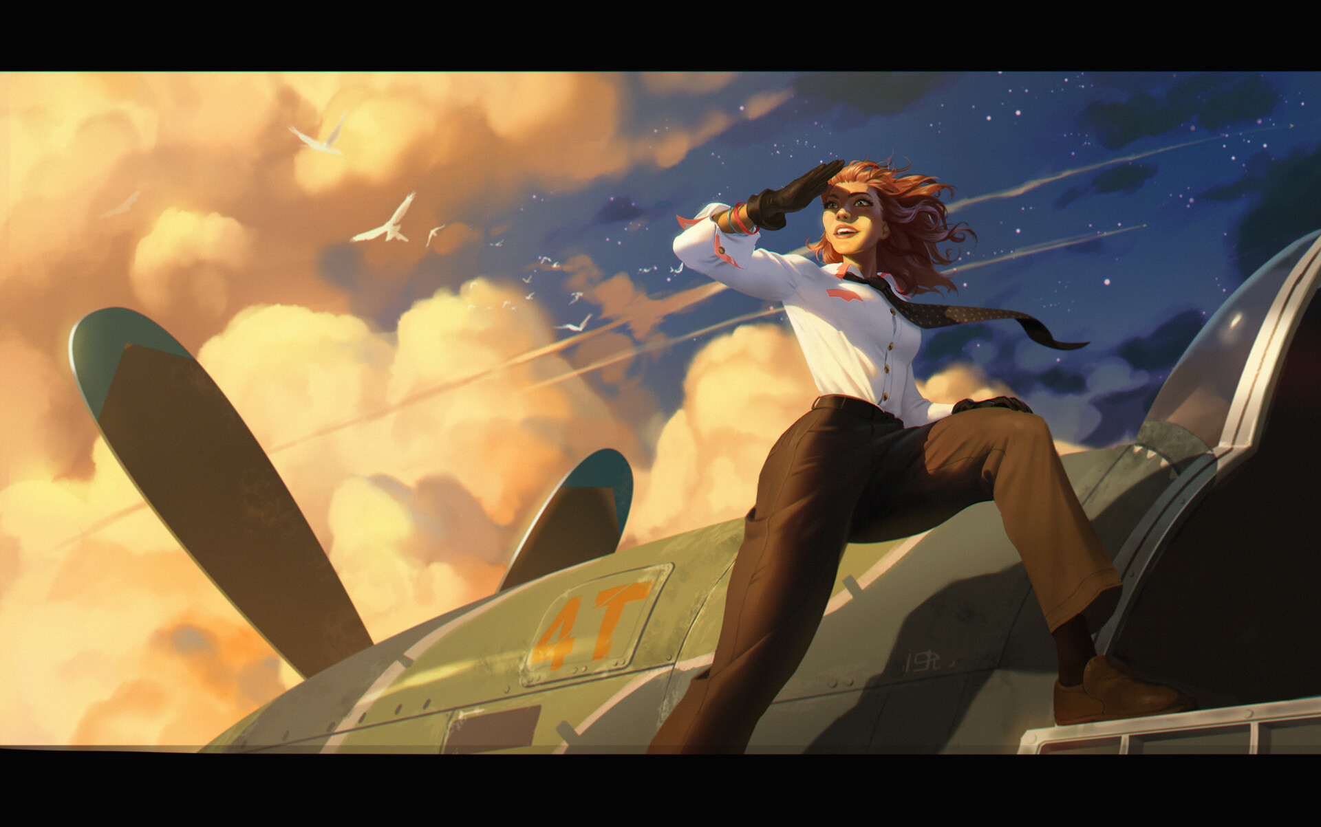 ArtStation - Pilot - painting process