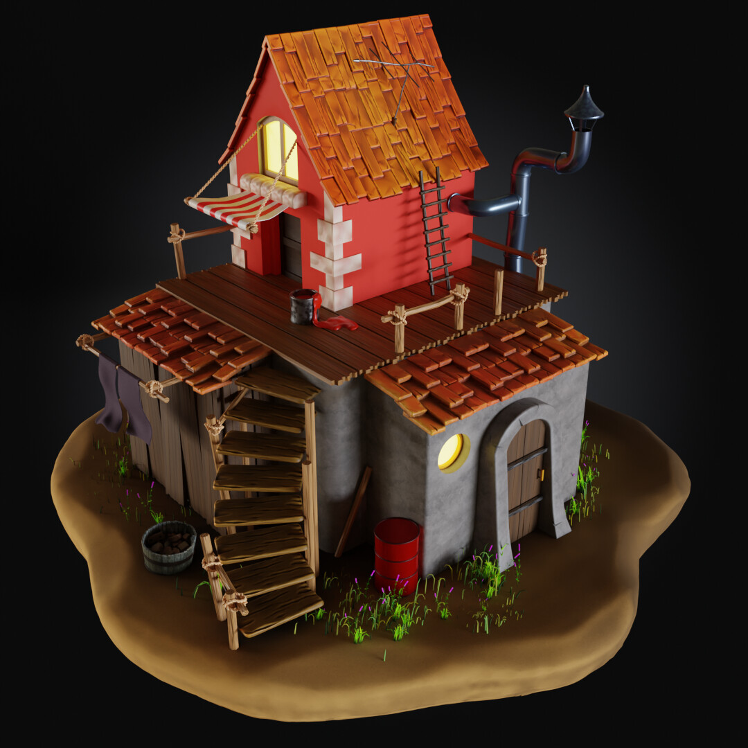 ArtStation - stylized house, study