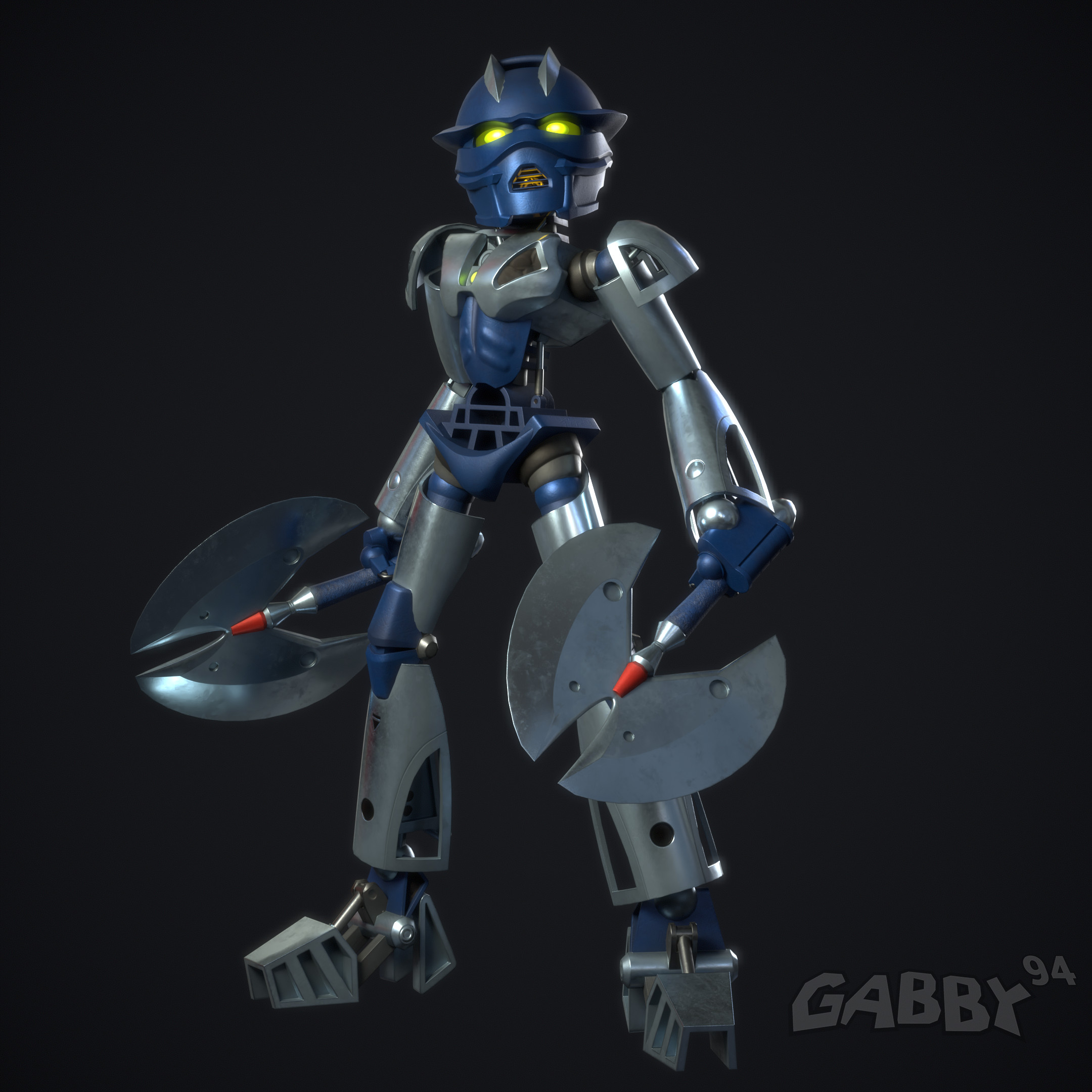 The Big ImageBoard (TBIB) - 3d (artwork) ambiguous gender armor axe better version at paywall ...