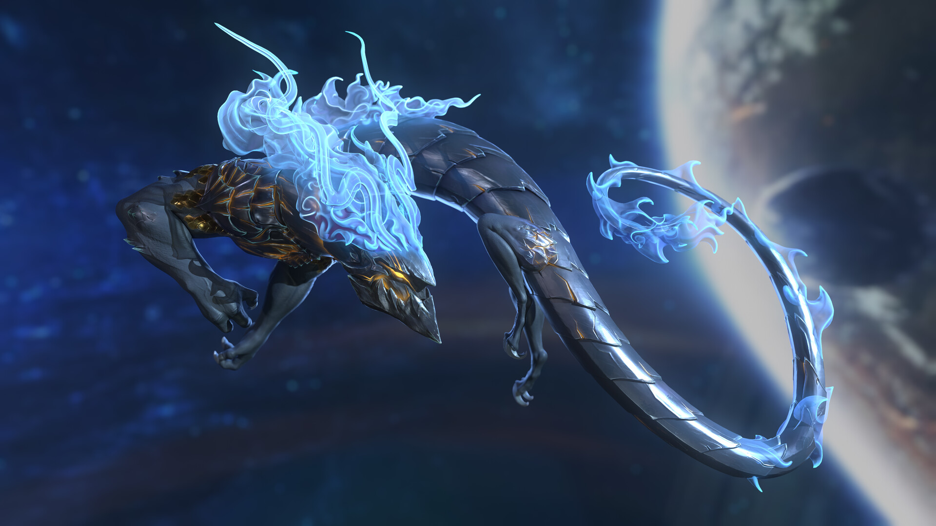 ArtStation - Wounded Whiteflame Dragon