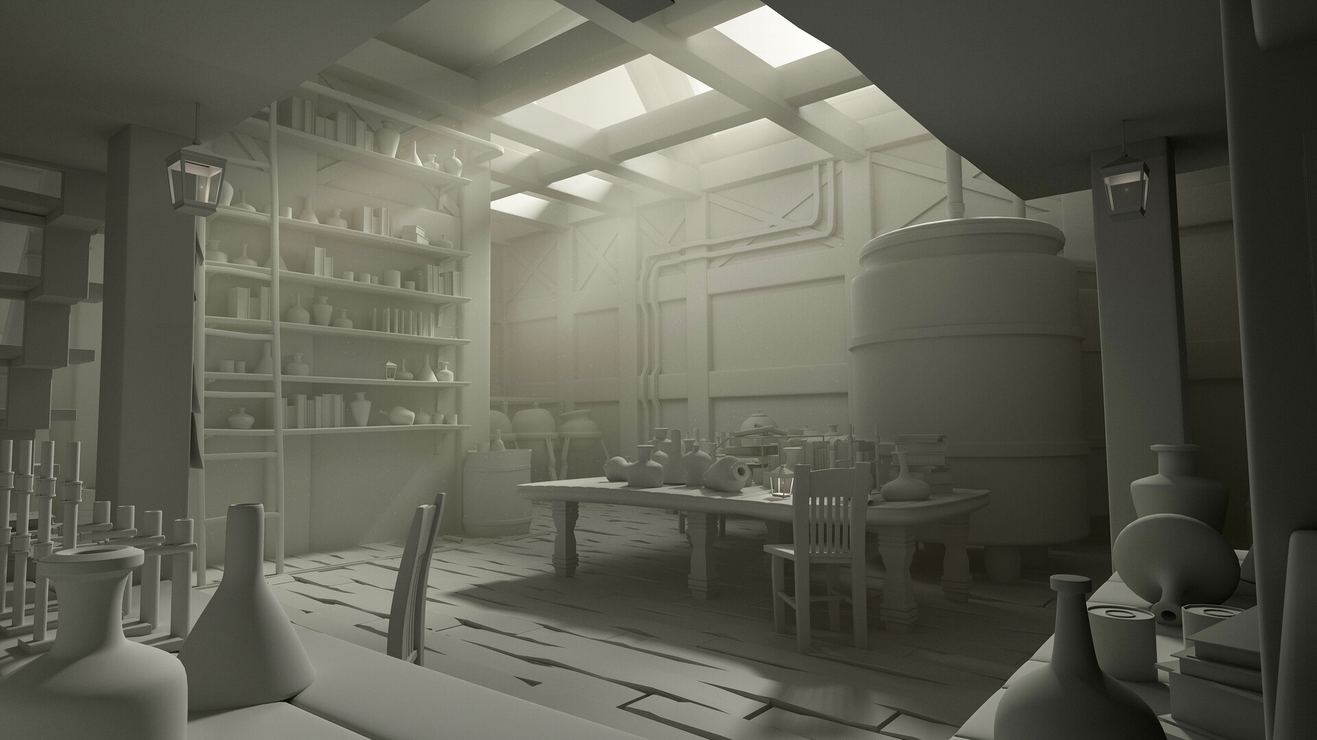 ArtStation - 3D LAB ENVIRONMENT - SCHOOL PROJECT