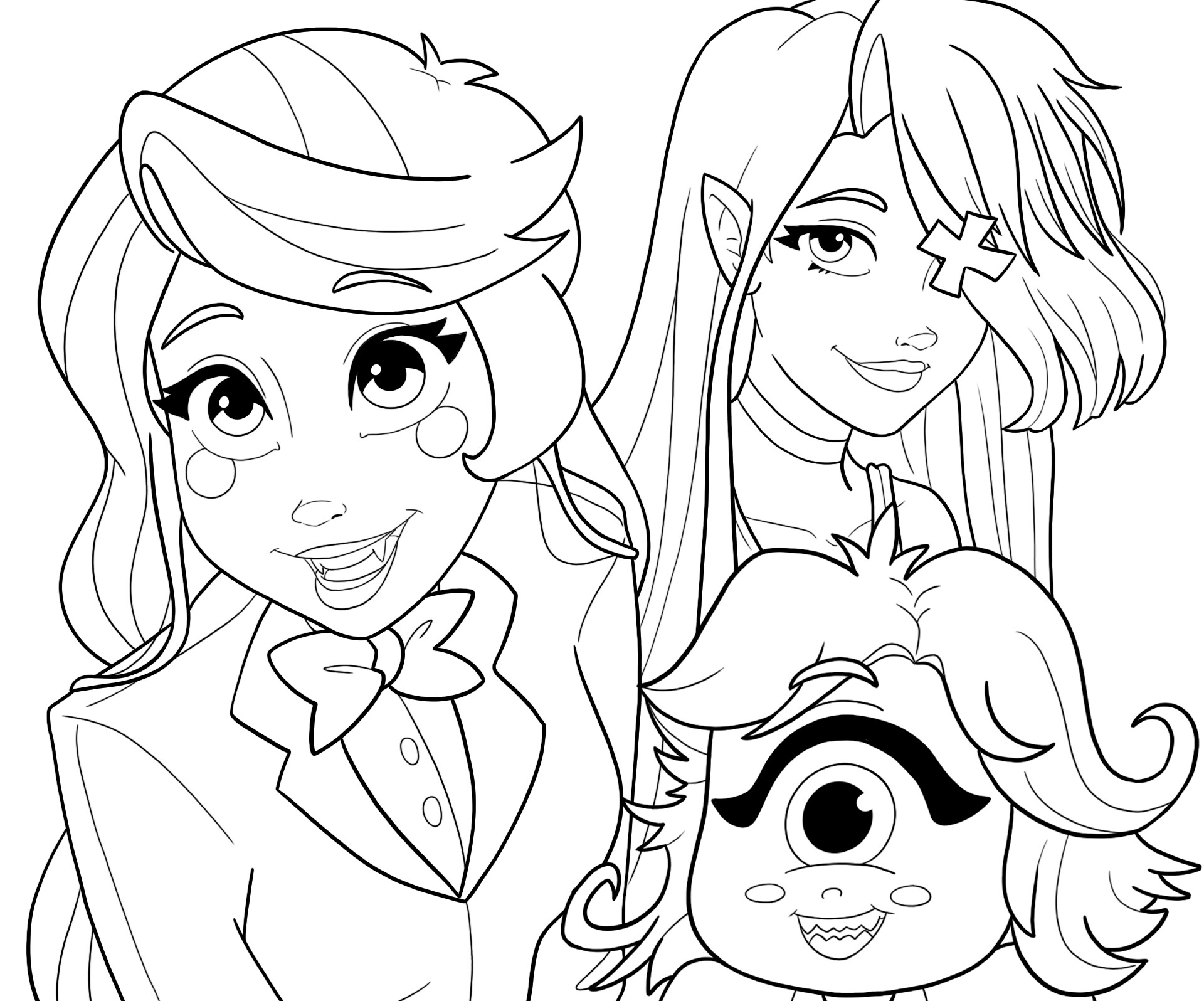 charlie coloring page hazbin hotel