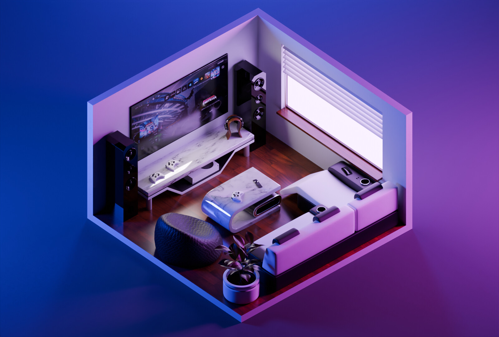 ArtStation - Isometric Rec Room