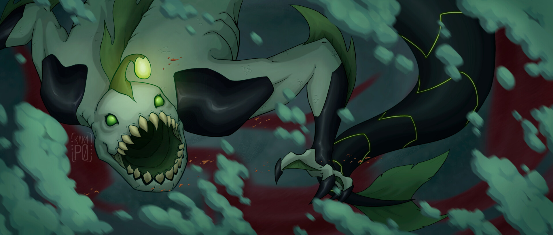 ArtStation - Night dive - Ben10 Ripjaws fanart