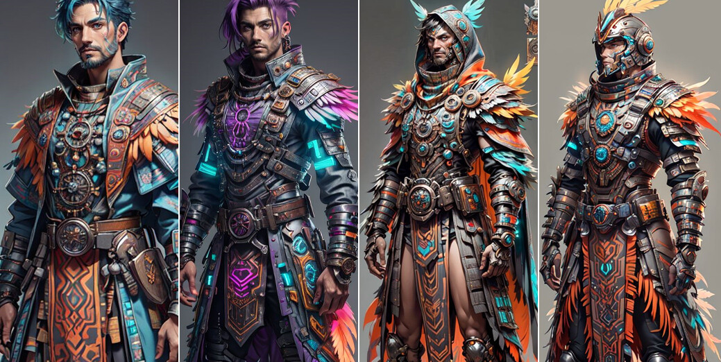 4K Anime Reference Art for Artists and Enthusiasts - 300 Aztec Warriors ...