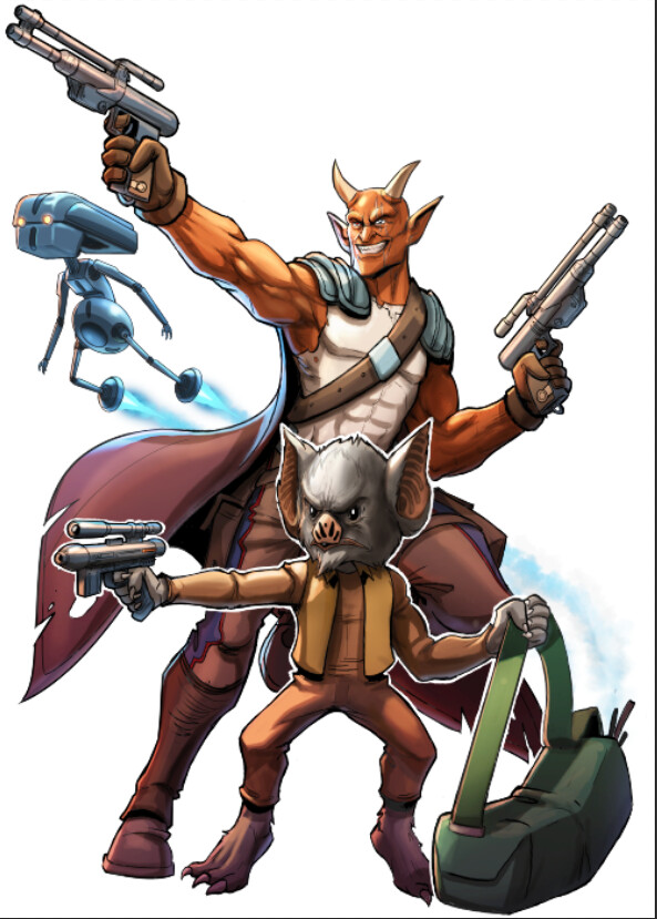 Colin Searle - Star Wars Shatterpoint - Devaronian and Chadra Fan