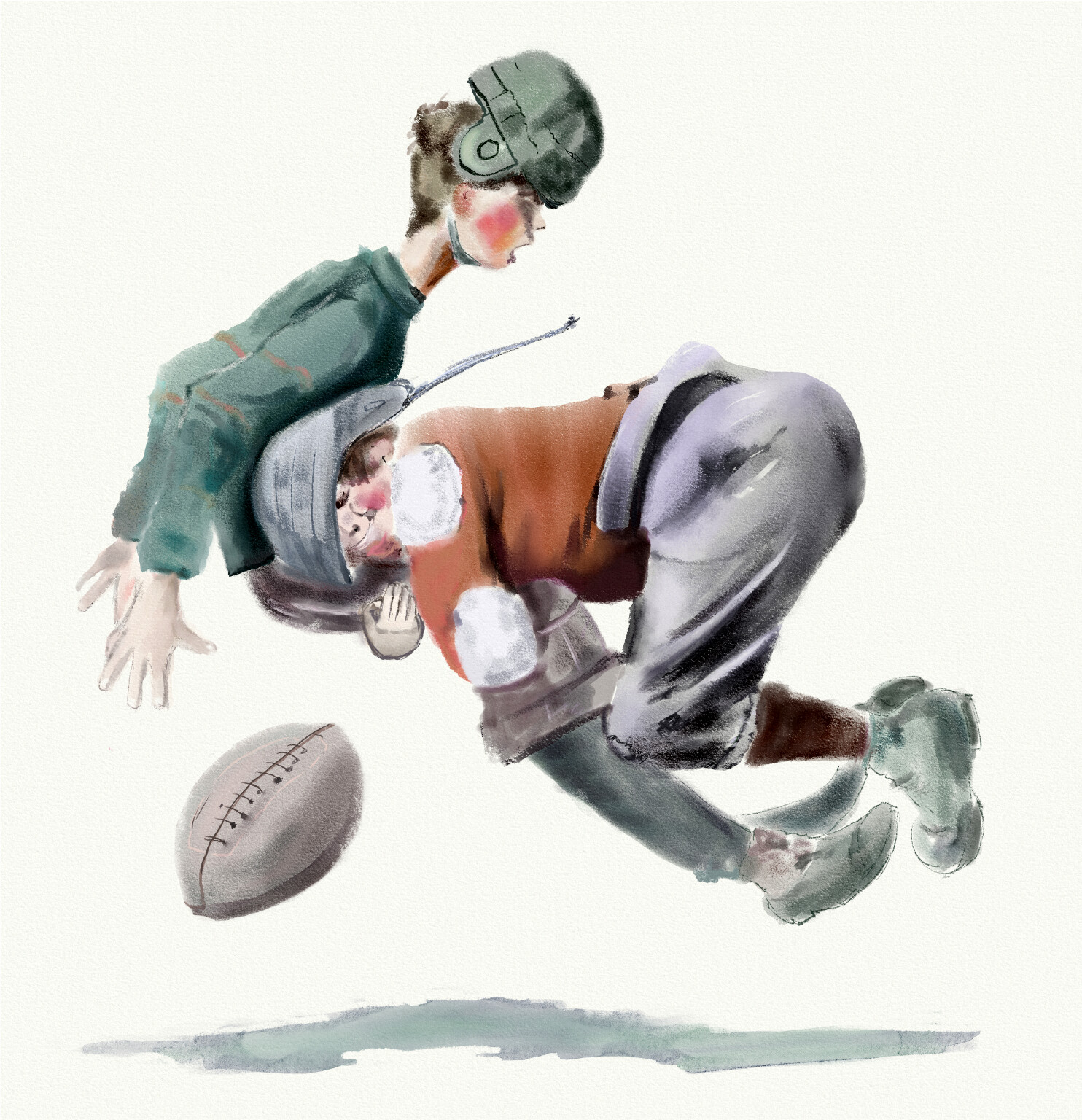 ArtStation - Study - Norman Rockwell - Tackled