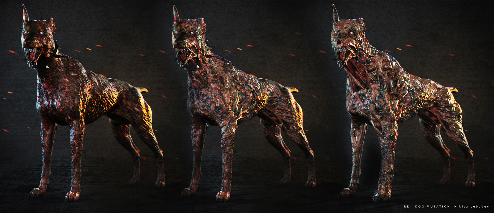 Nikita Lebedev - Resident Evil - Creature concepts