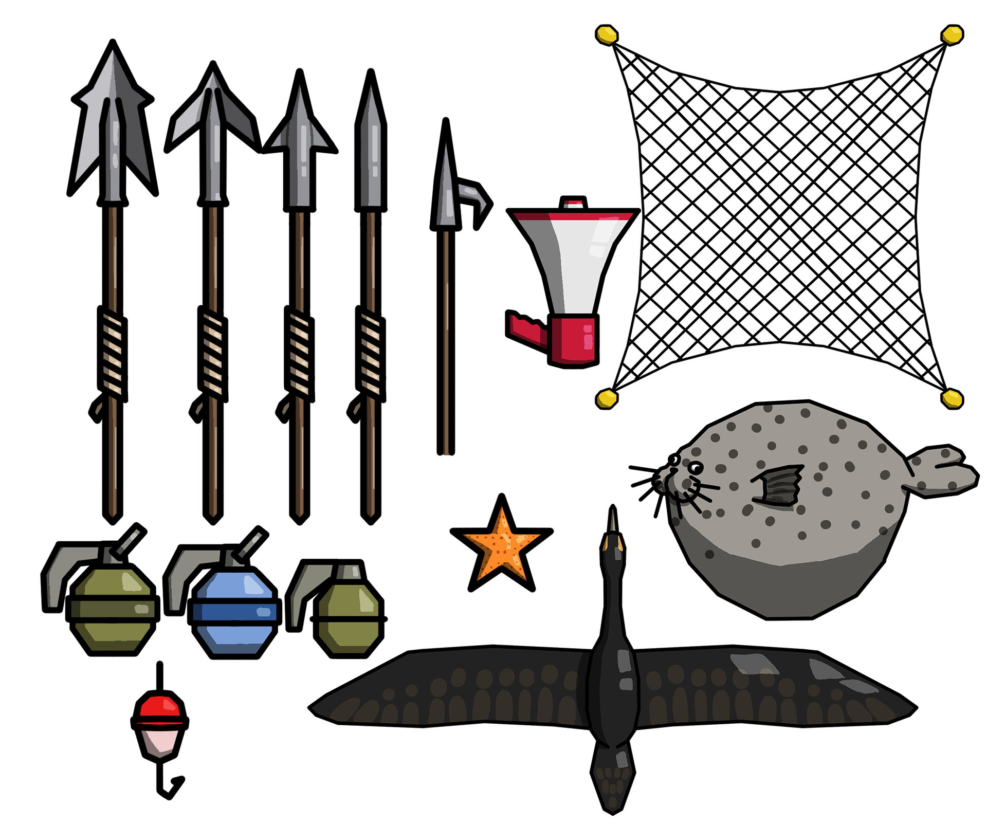 ArtStation - Ocean Cartel - Weapon Sprites