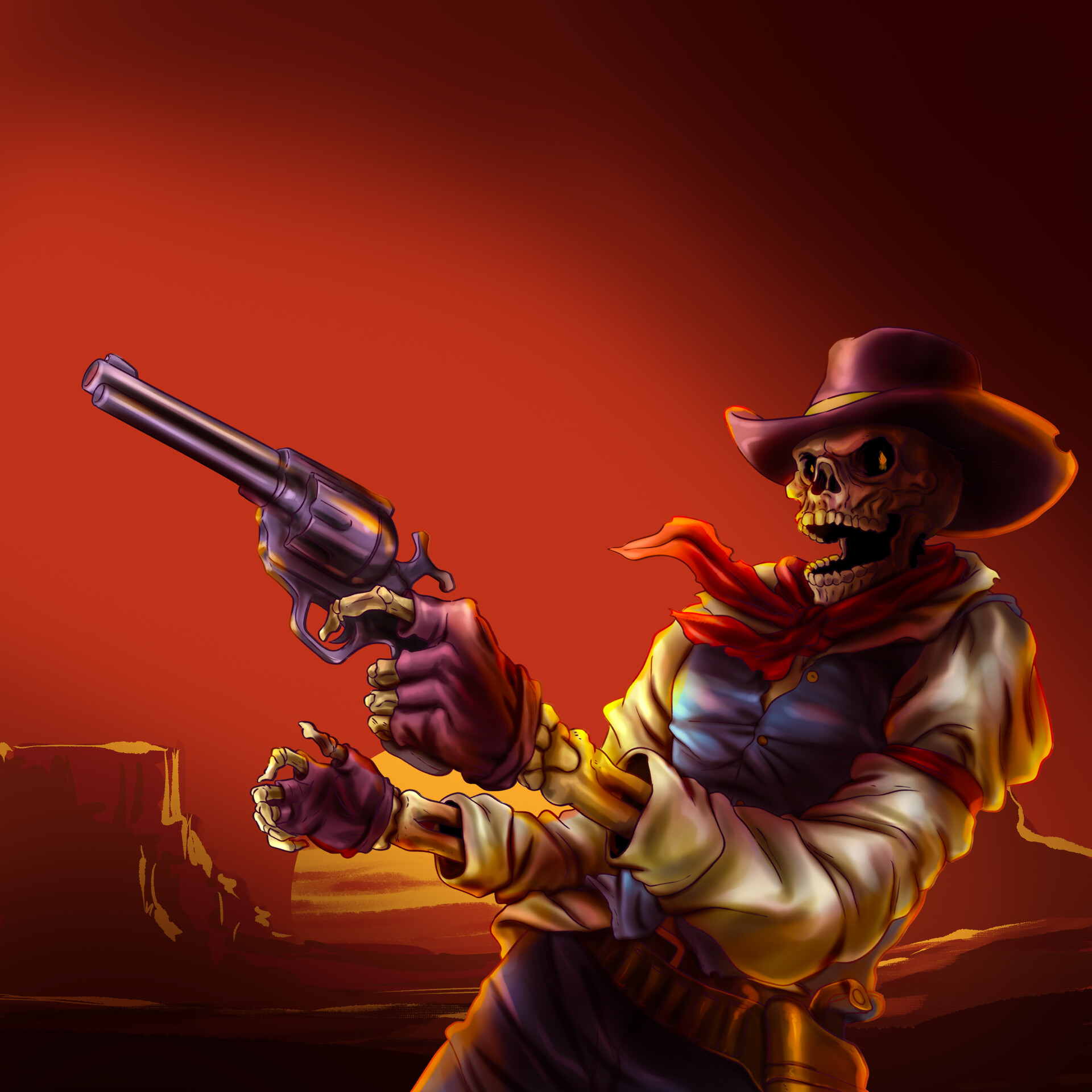 ArtStation - Skull cowboy