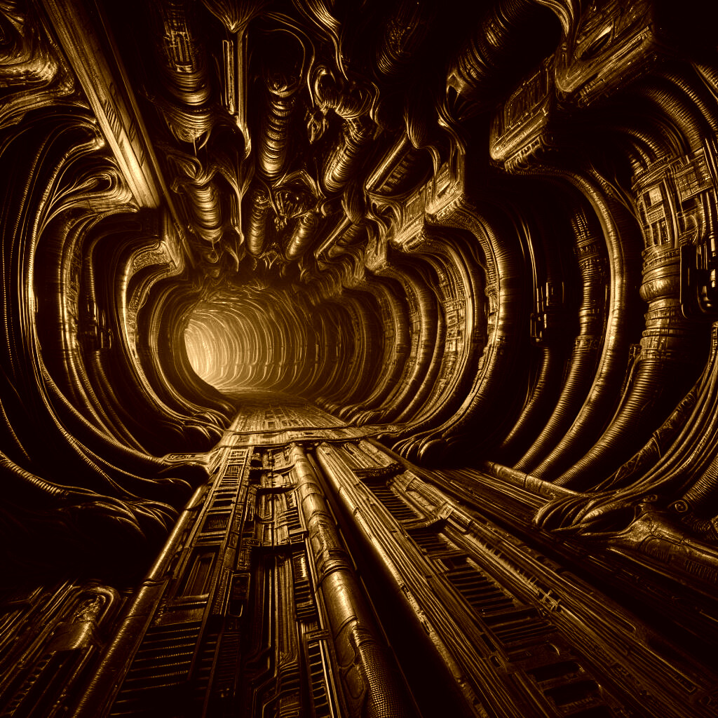 ArtStation - Corridor ( inspired by H.R. Giger )