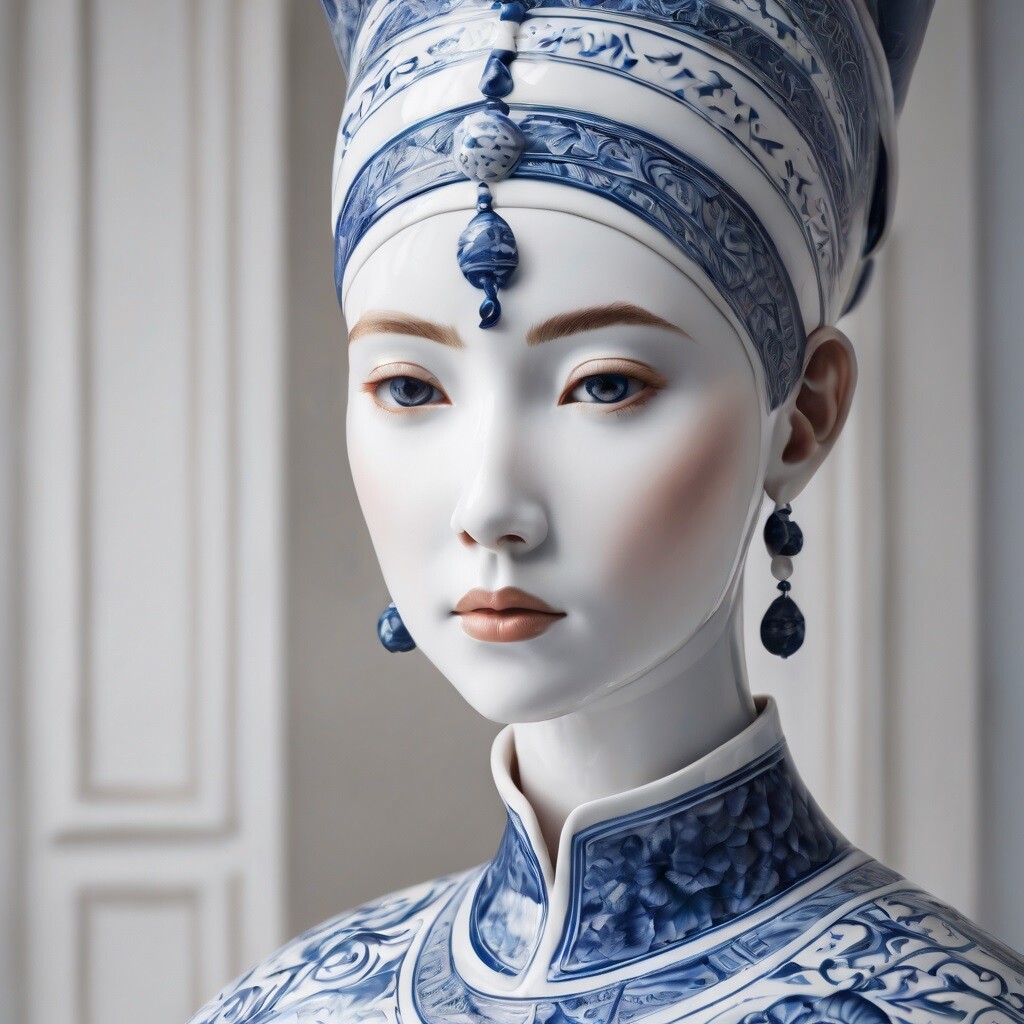 ArtStation - a porcelain woman