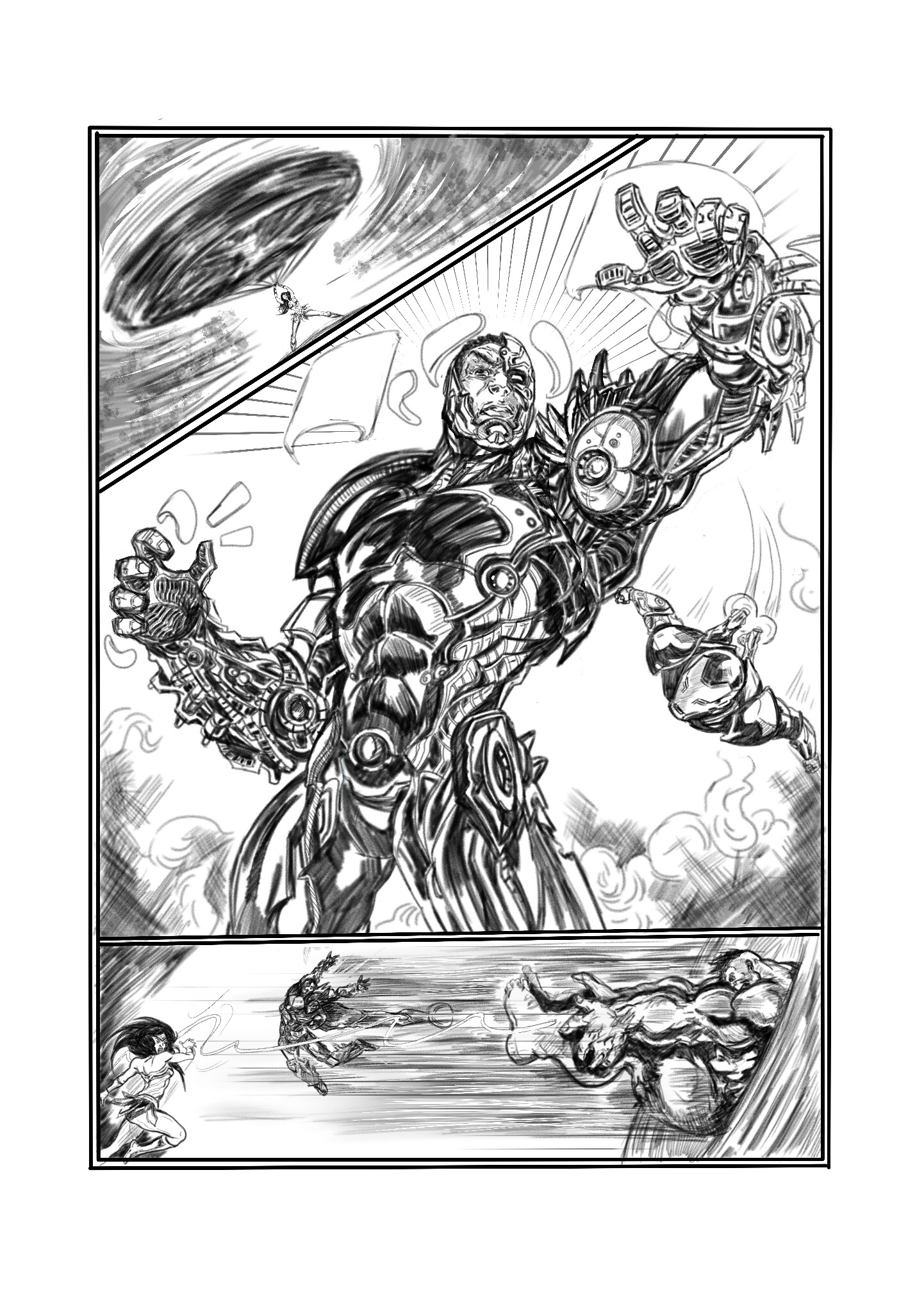 ArtStation - Iron man vs Cyborg