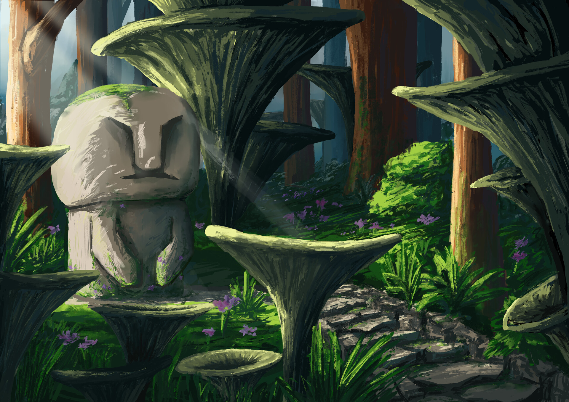 ArtStation - Fantasy Forest Concept