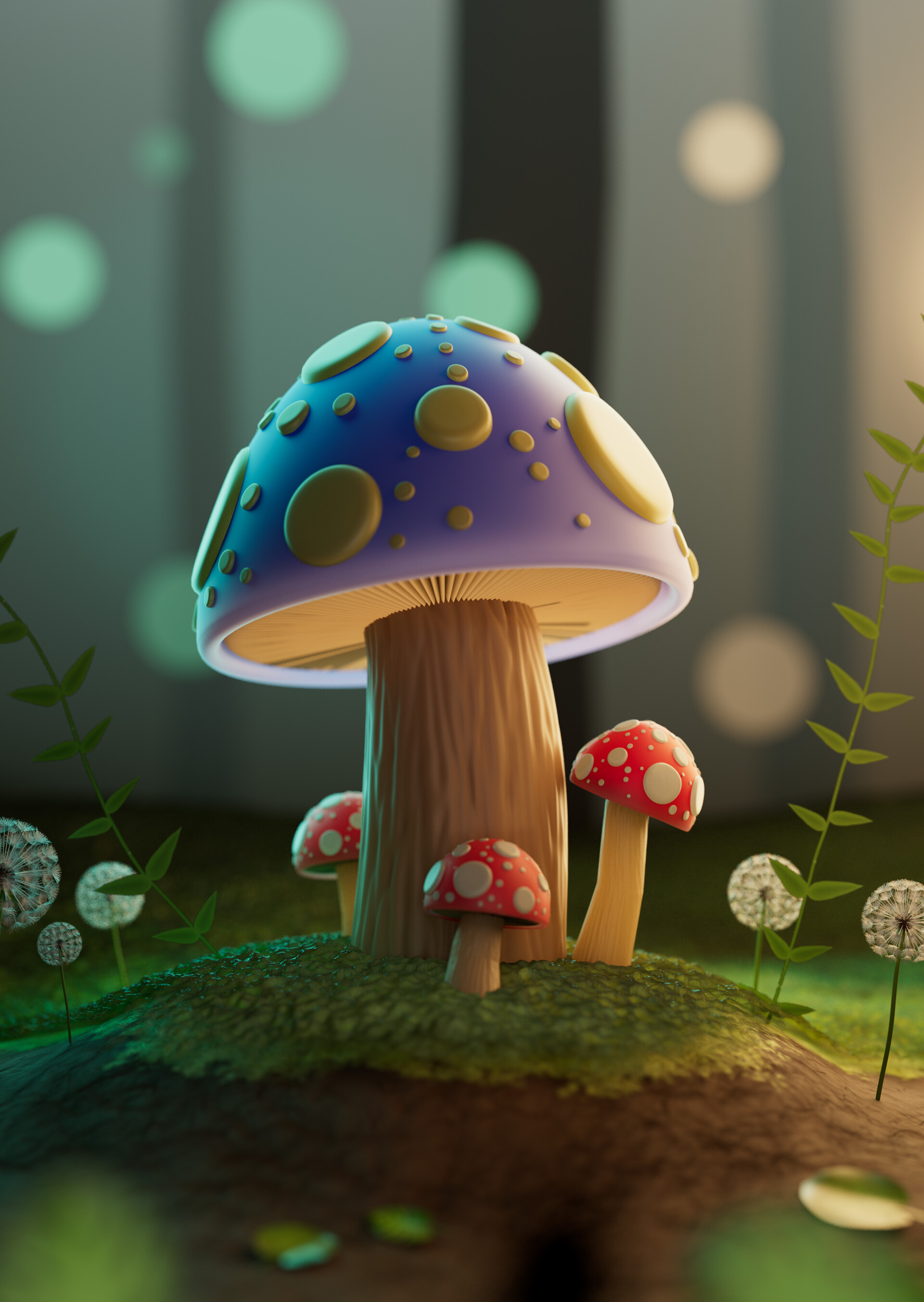 ArtStation - 3D Mushroom Cartoon