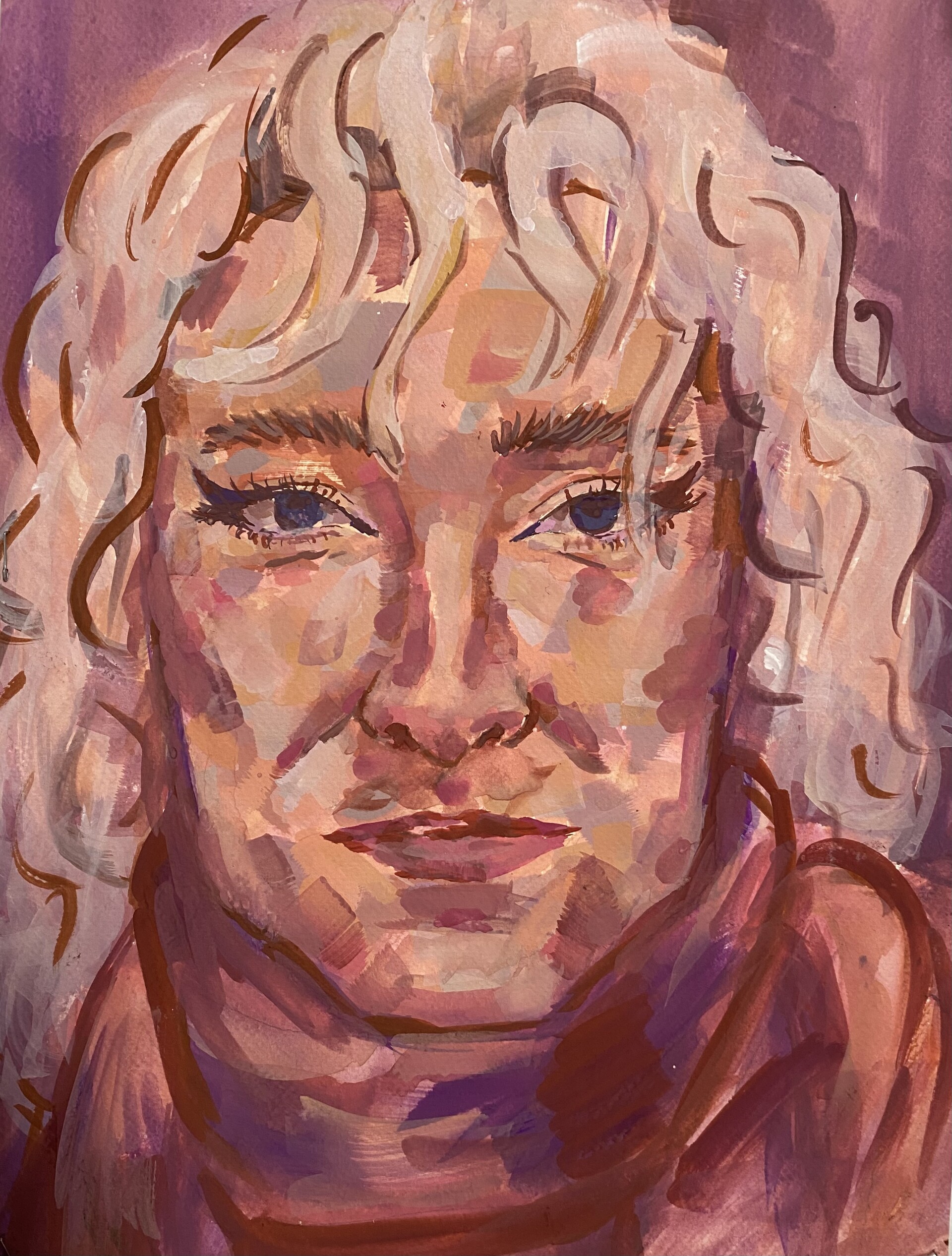 ArtStation - gouache portrait