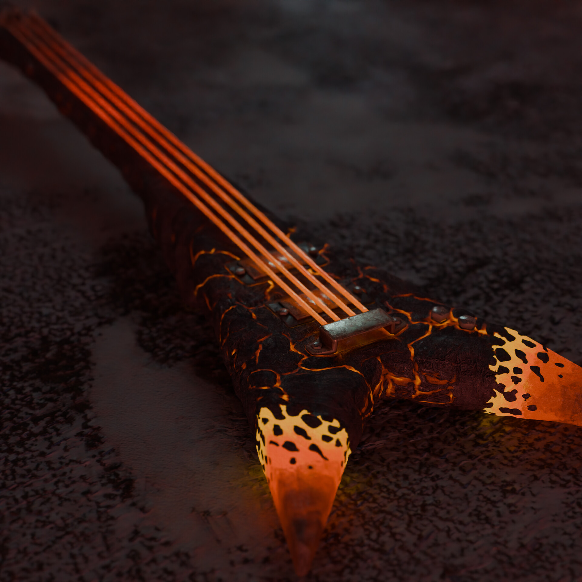 ArtStation - V Case Volcanic Electric Guitar