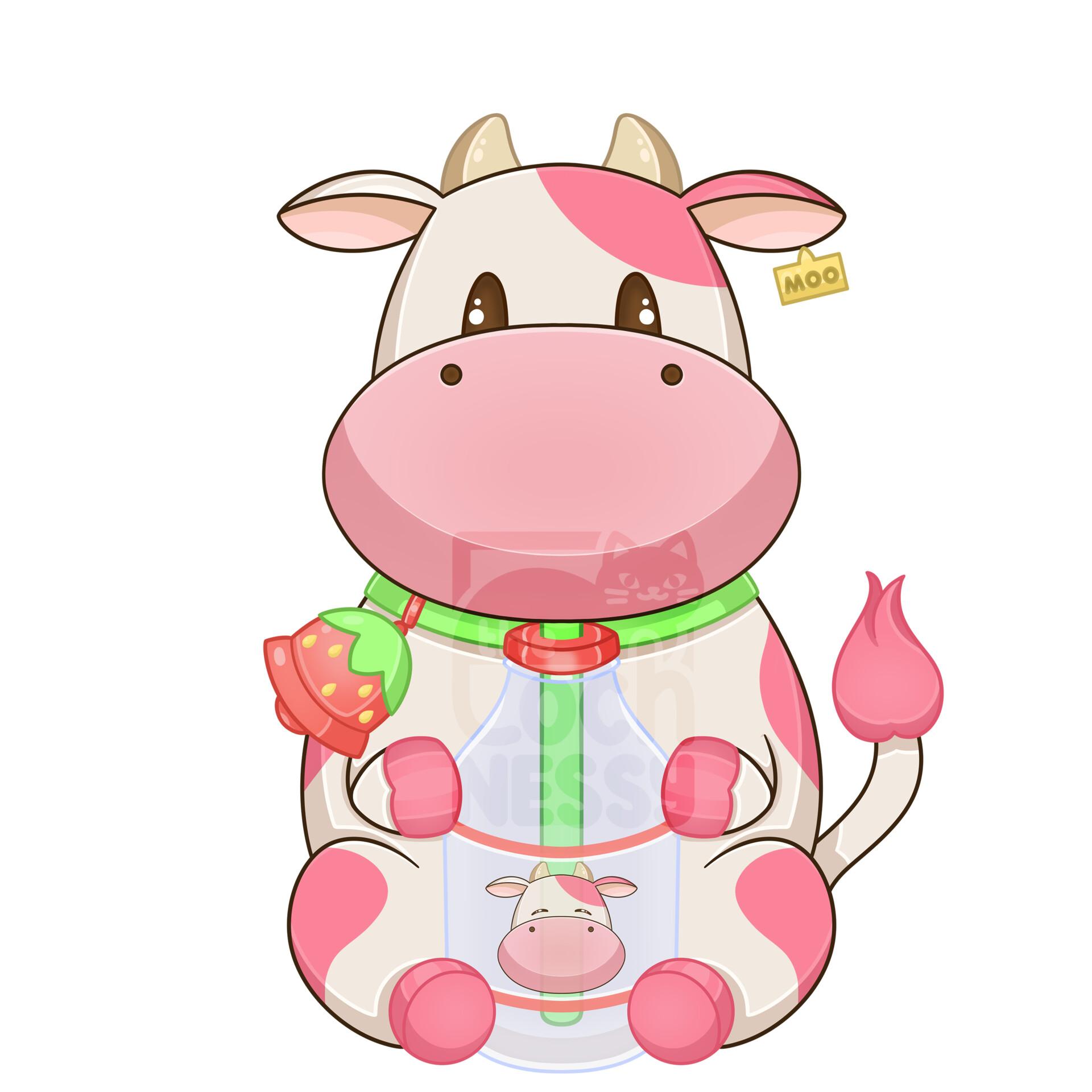 ArtStation - Pet - Strawberry Cow