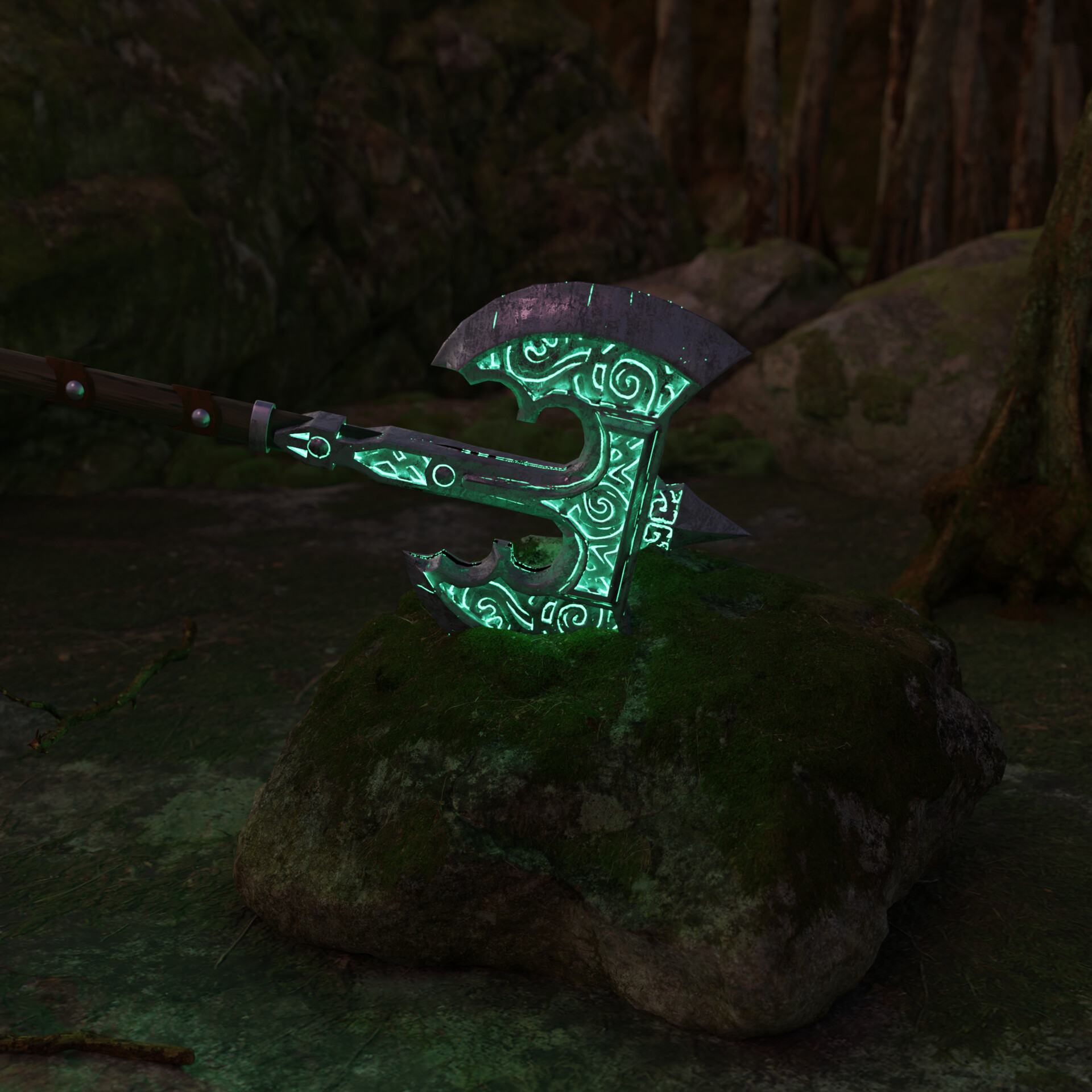 ArtStation - Magic Ax created in Blender