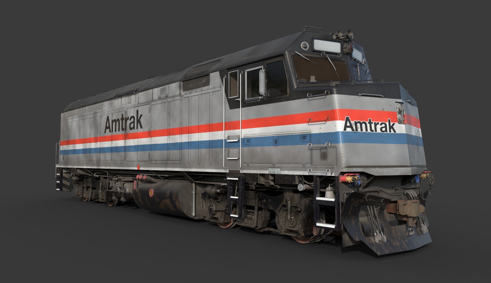 ArtStation - Amtrak EMD F40PH 3d Model Renders Wip