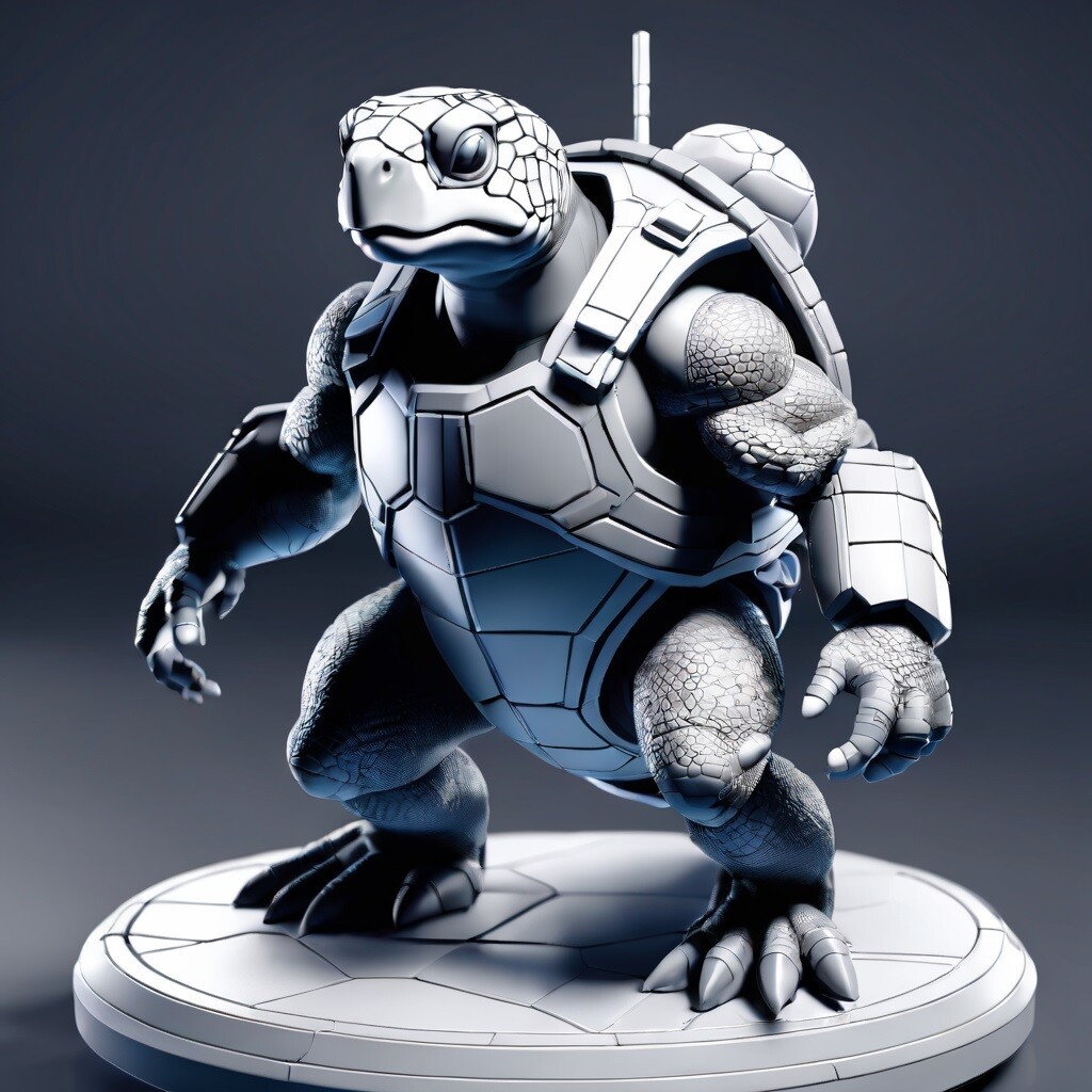 ArtStation - 3d model of a turtle warrior