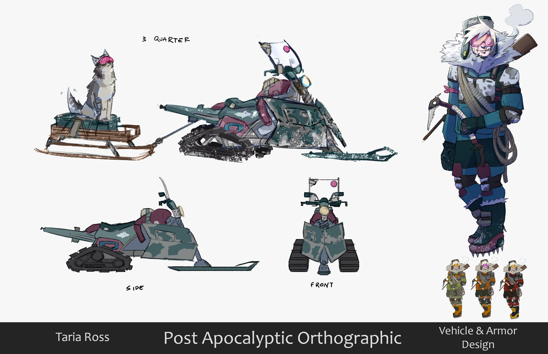 ArtStation - Snowy Apocalypse Character and Vehicle Design