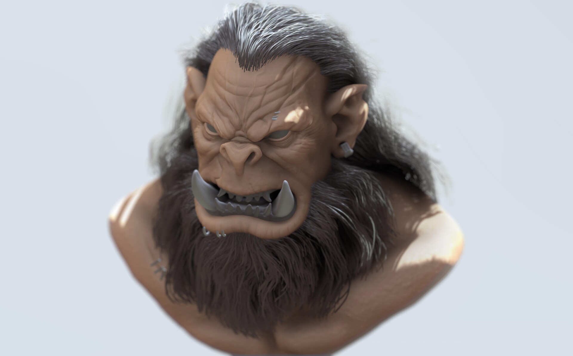 ArtStation - Wei Wang Orc Character Sculpting