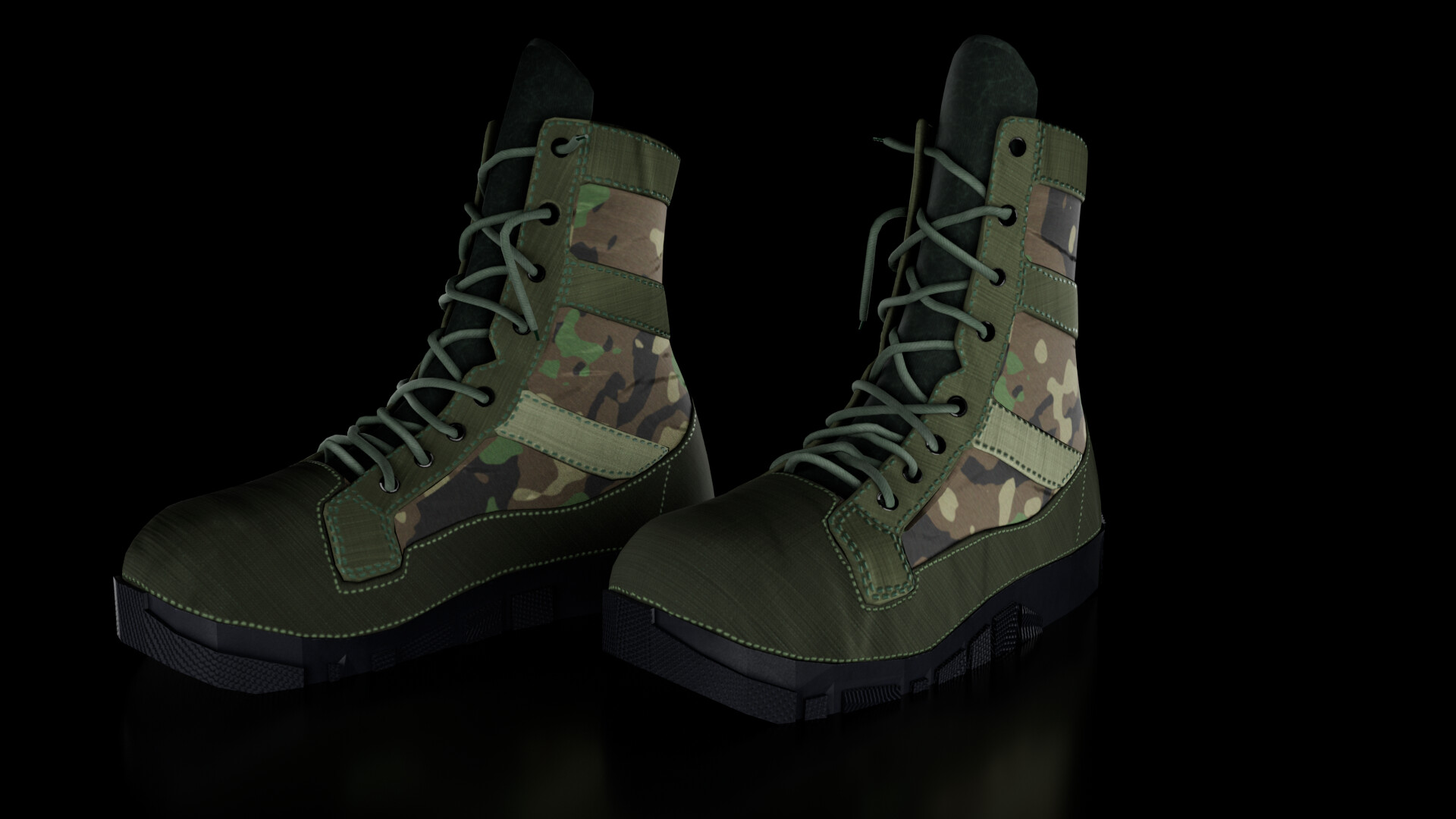 ArtStation - Shoe modeling | 3d modeling | stylized shoes | Army shoes