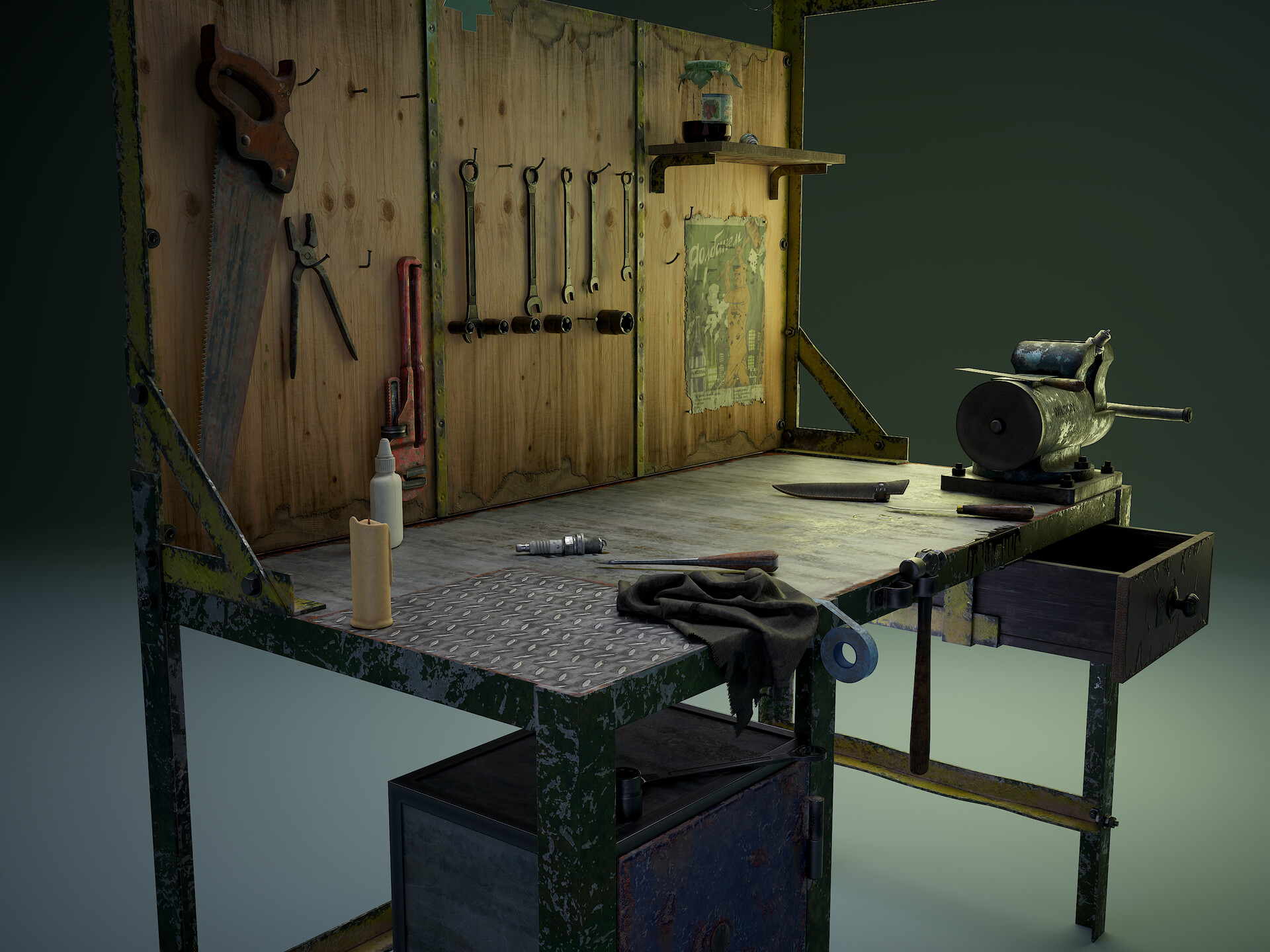 ArtStation - Old workbench