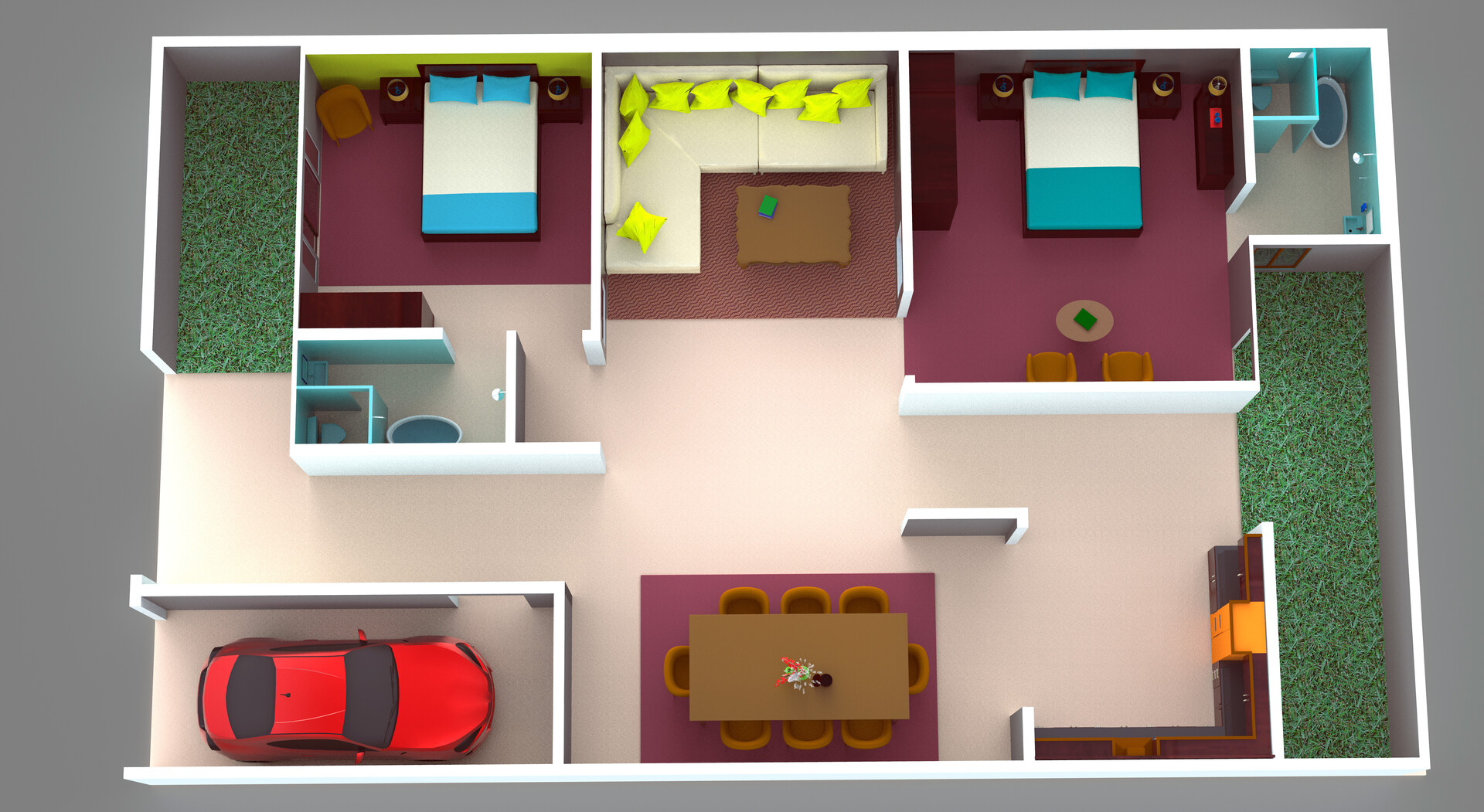 ArtStation - 3D Floor Plans - 3D House Design