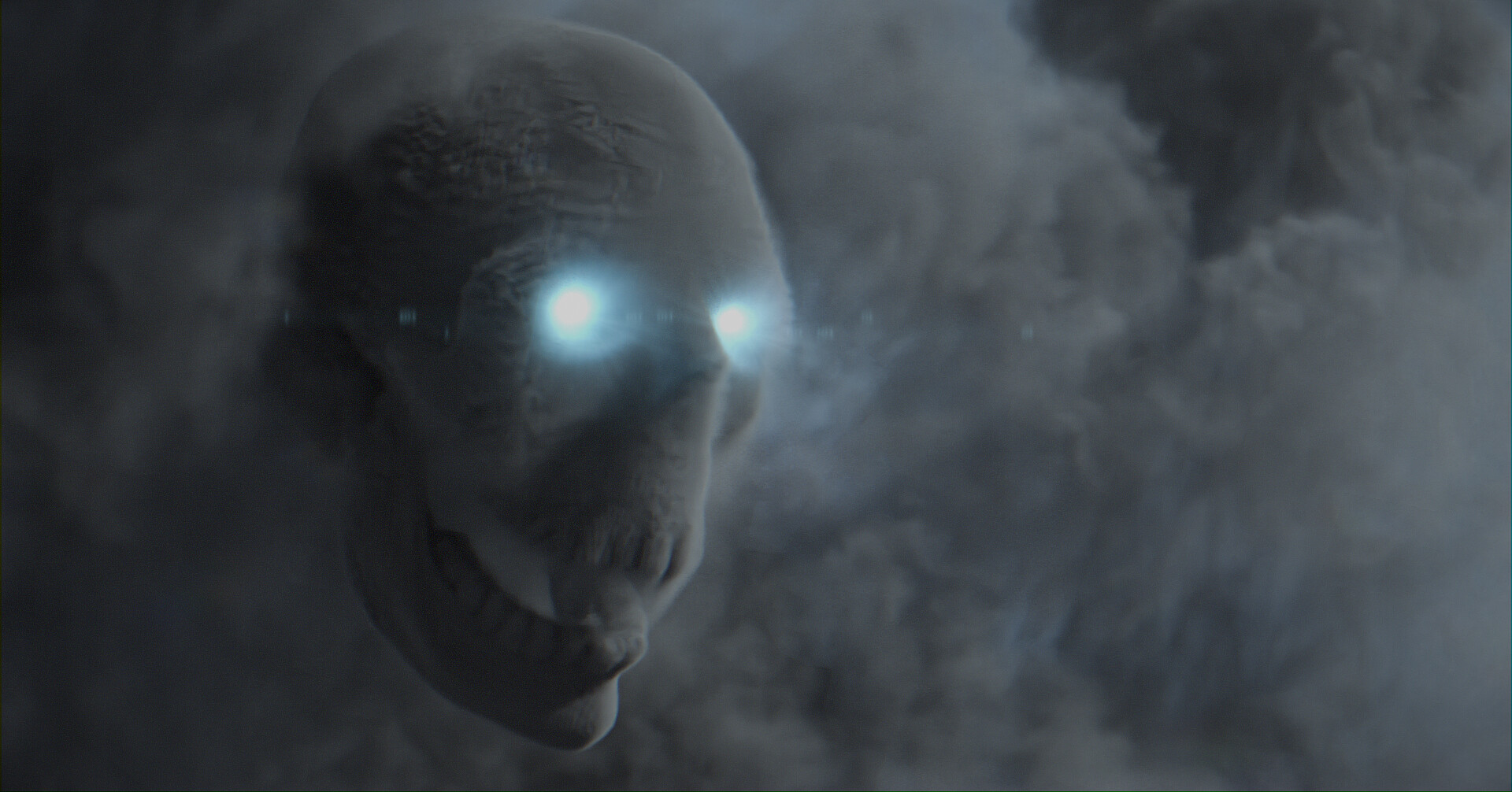 ArtStation - Haunting Skull, Dark Clouds.