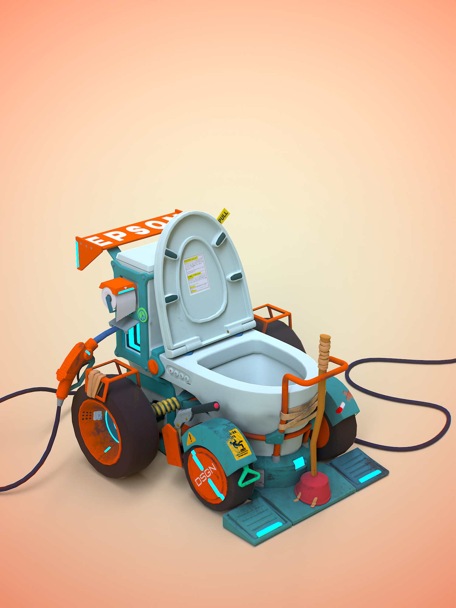 ArtStation - Toilet Drag Racing