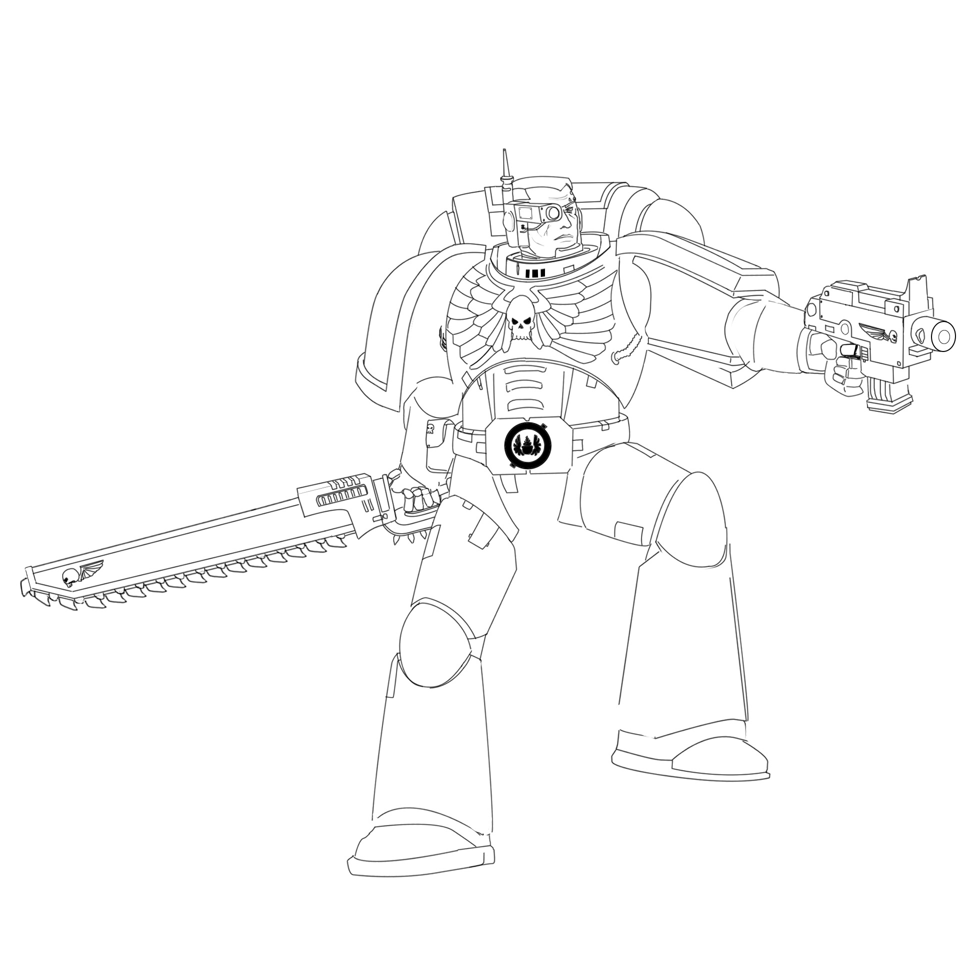 warhammer space marine coloring pages