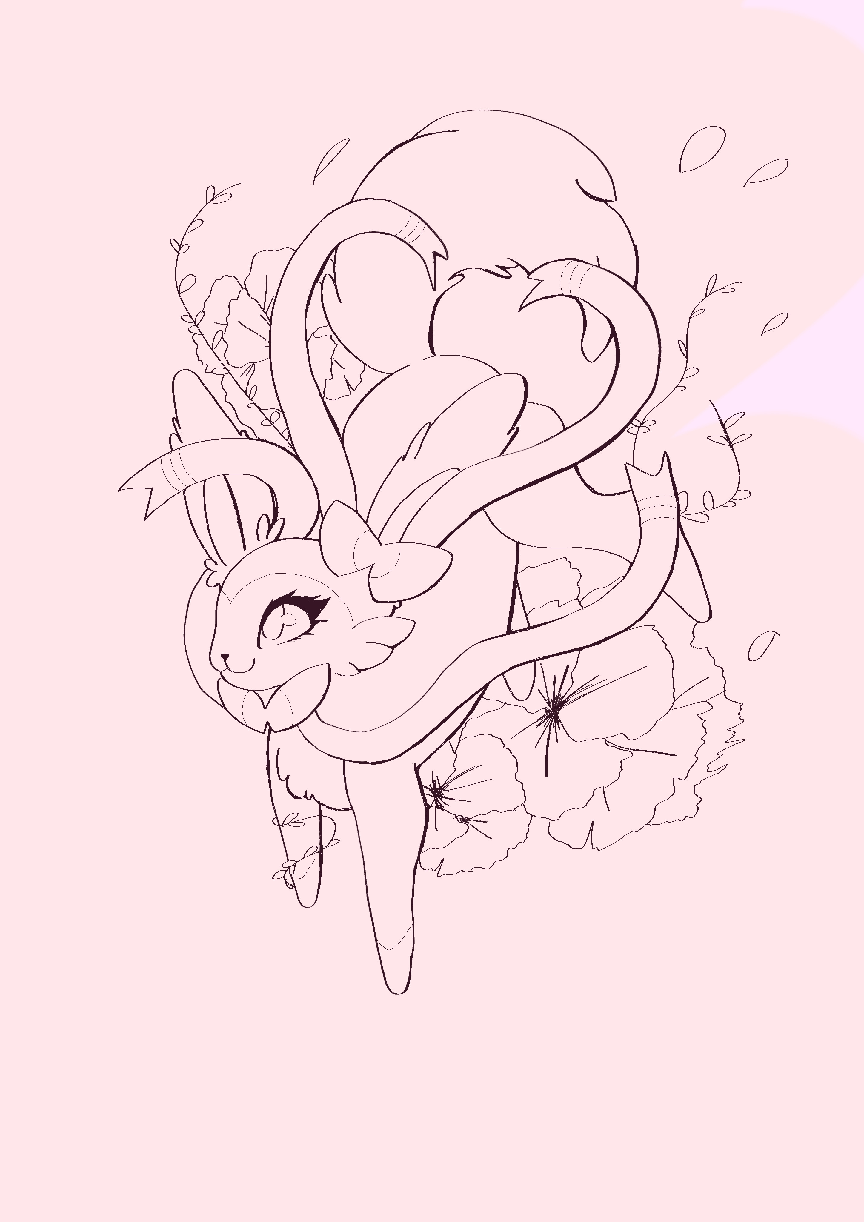 sylveon coloring page printable