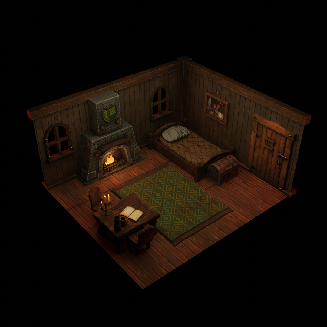 ArtStation - Lowpoly fantasy interior