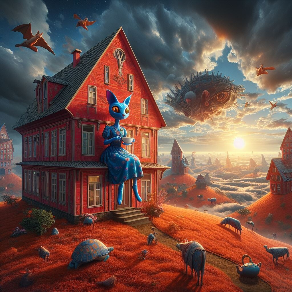 ArtStation - "Surreal Queen-62 drinking tea"