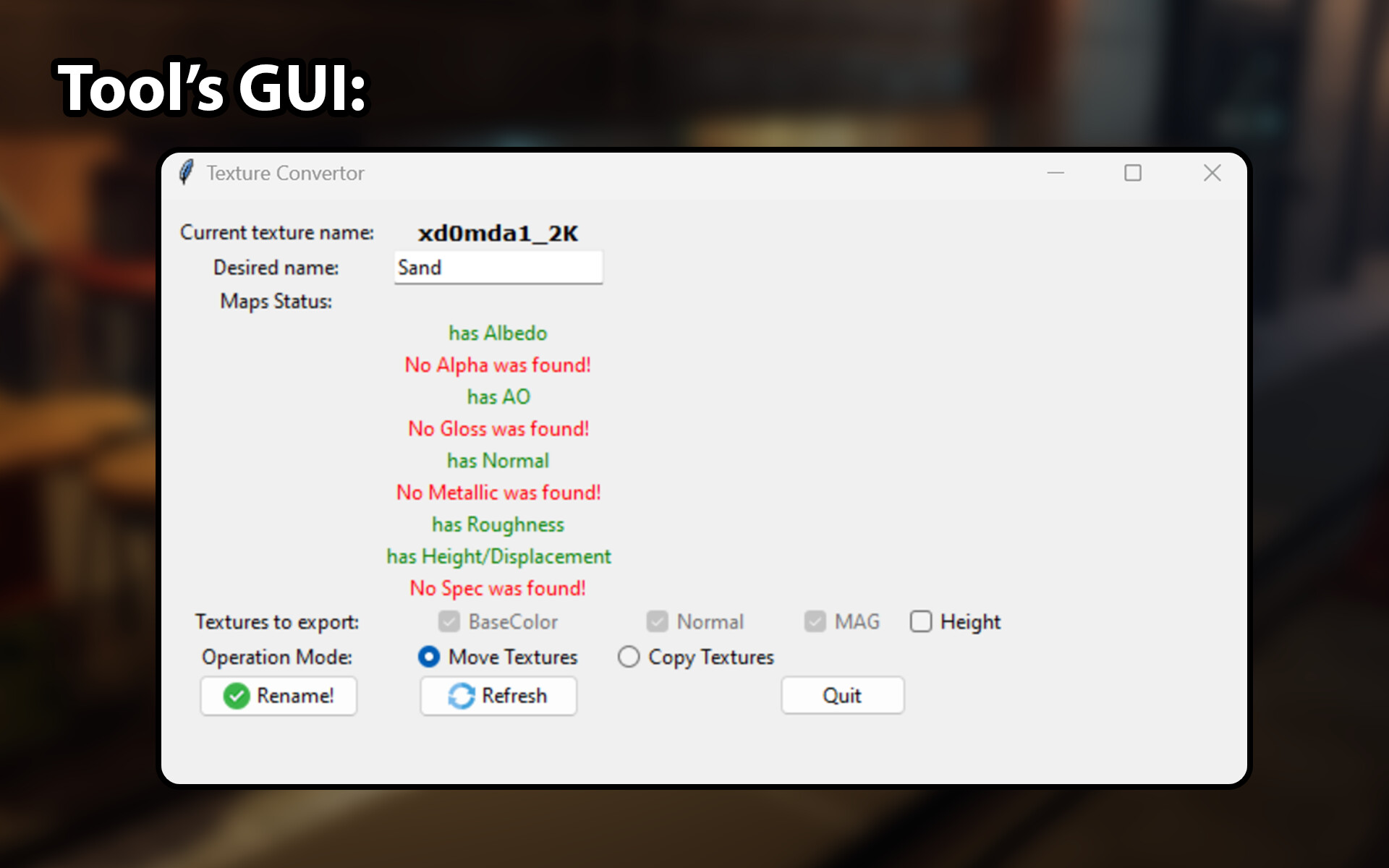 Erfan Mehdibeiraghdar (InkyPolygon) - Python Tool - Texture Convertor