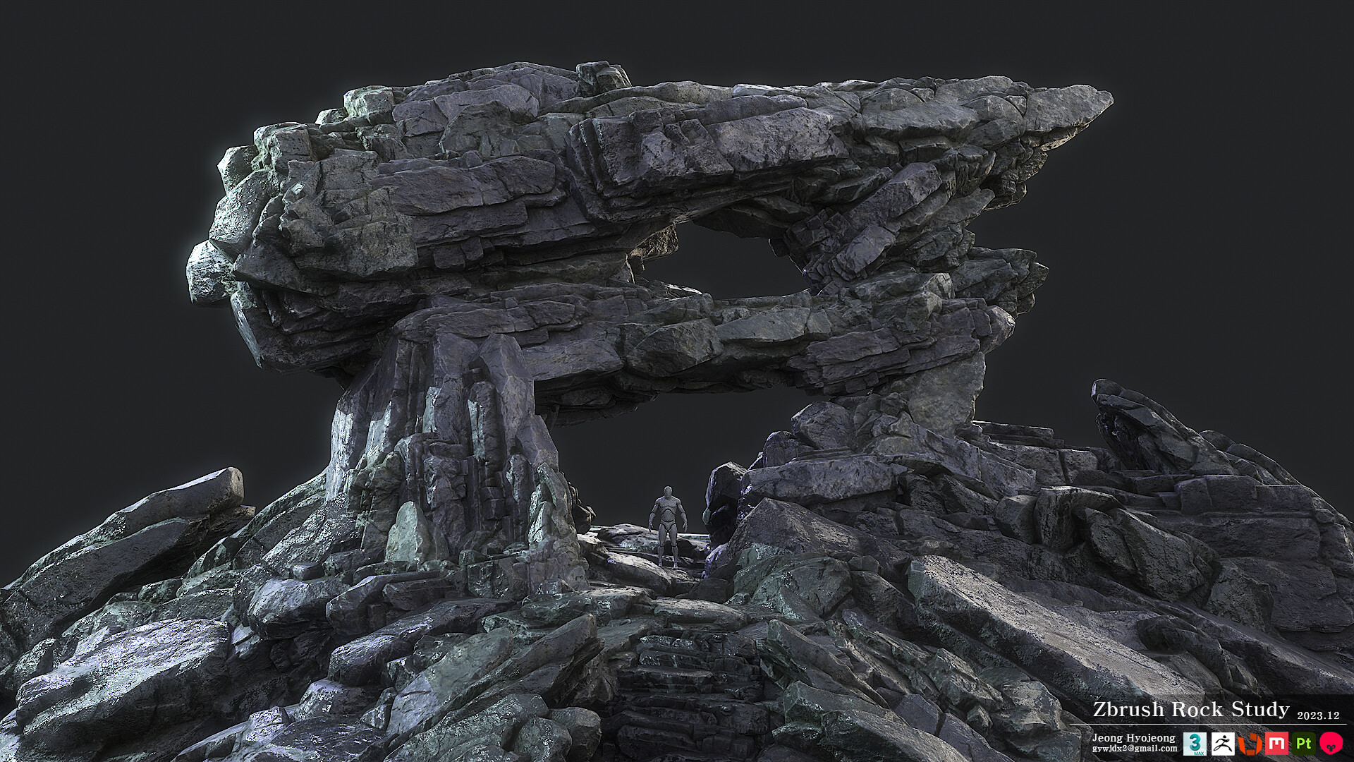 ArtStation - Zbrush Rock Study